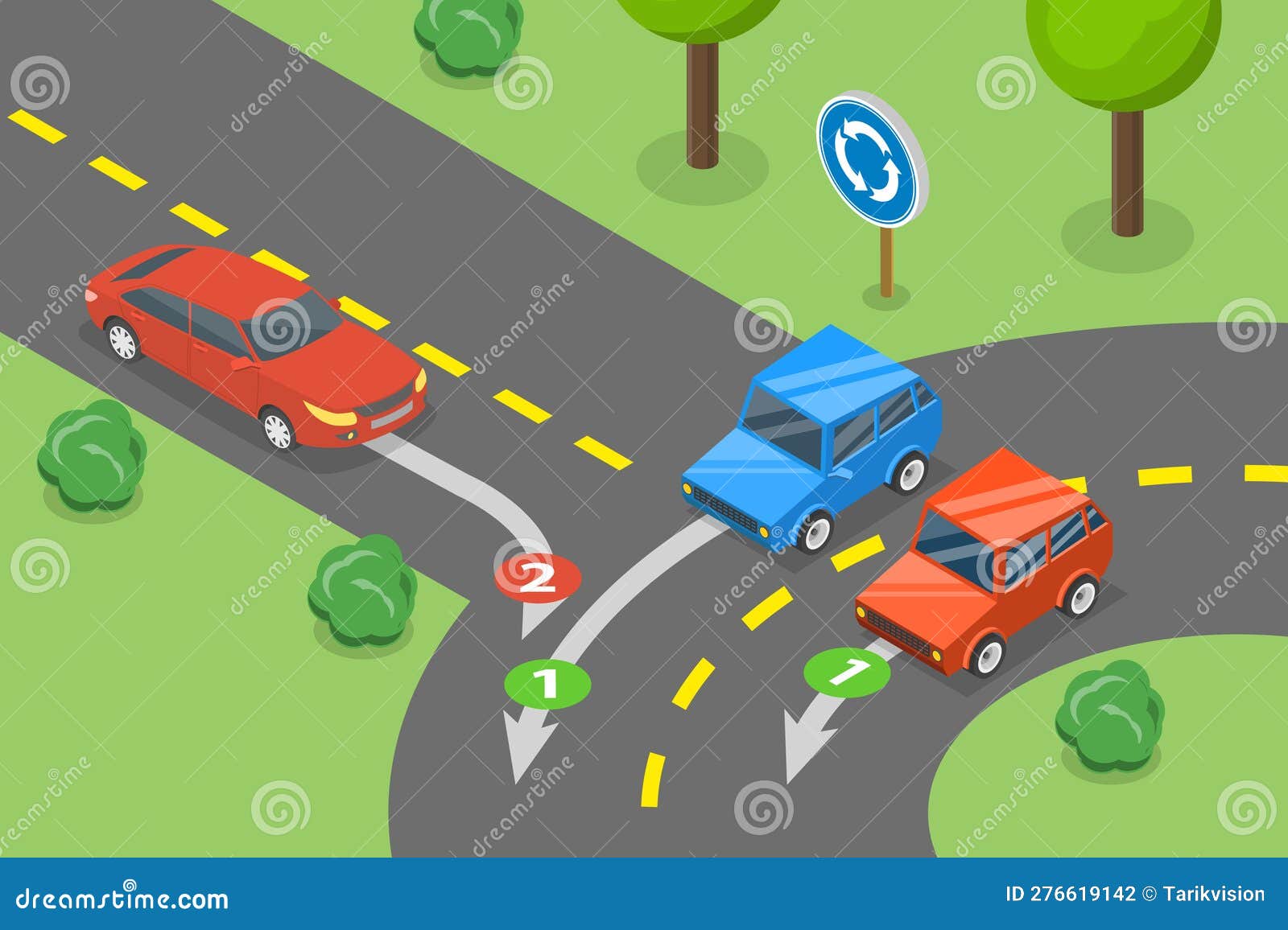 3D Isometric Flat Vector Conceptual Illustration of Traffic Regulating ...