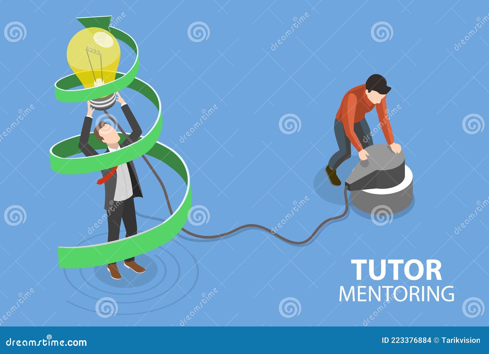 3D Isometric Flat Vector Conceptual Illustration of Tutoring and ...