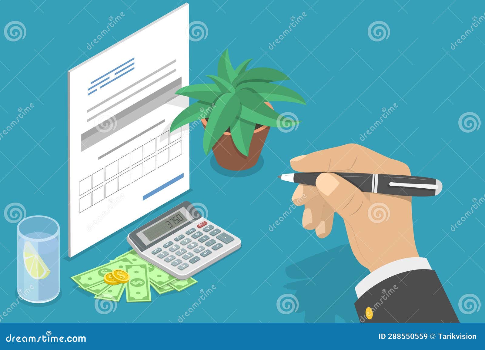 3D Isometric Flat Vector Conceptual Illustration of VAT Payment ...