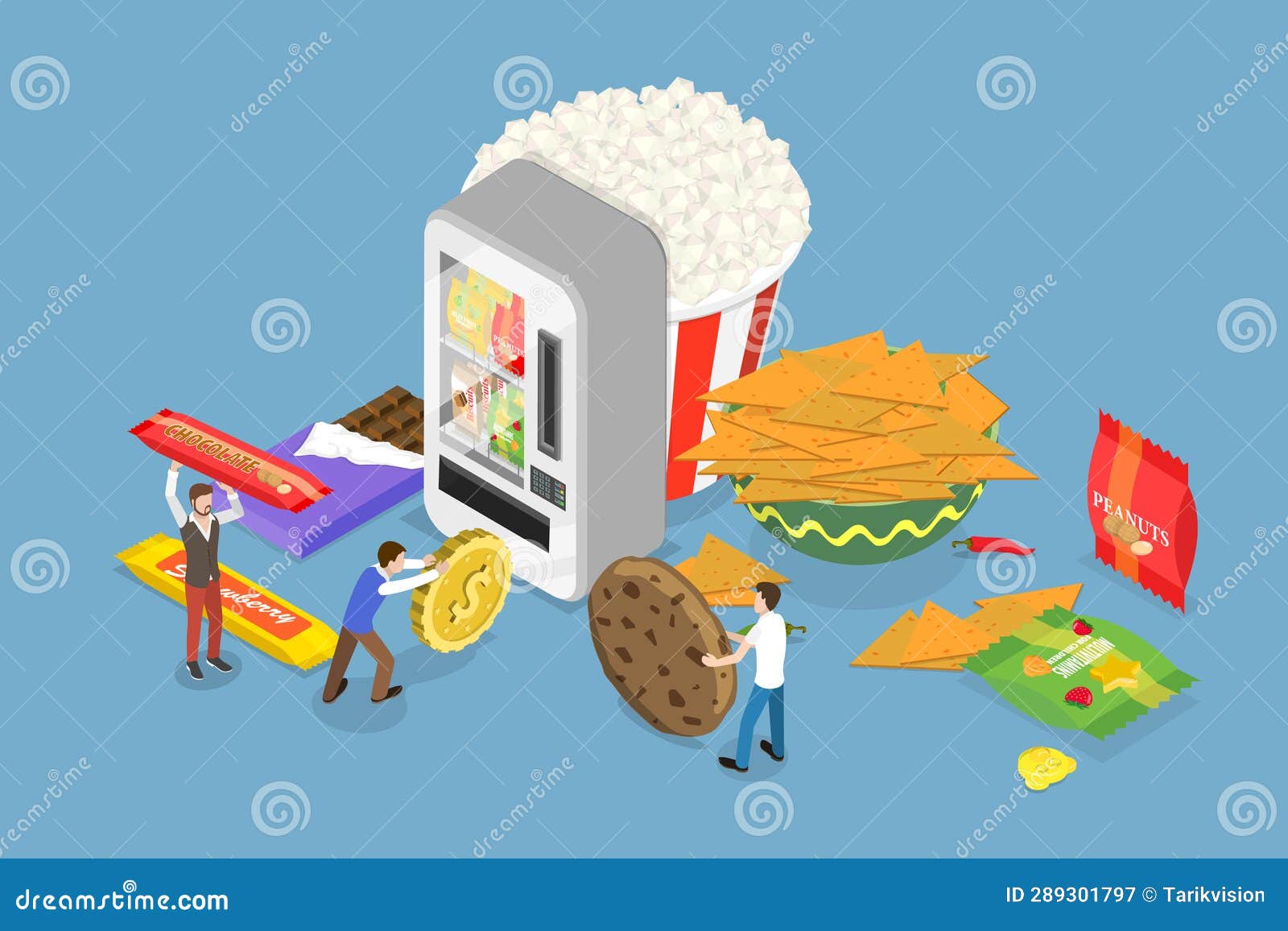 3D Isometric Flat Vector Conceptual Illustration of Vending Machine ...