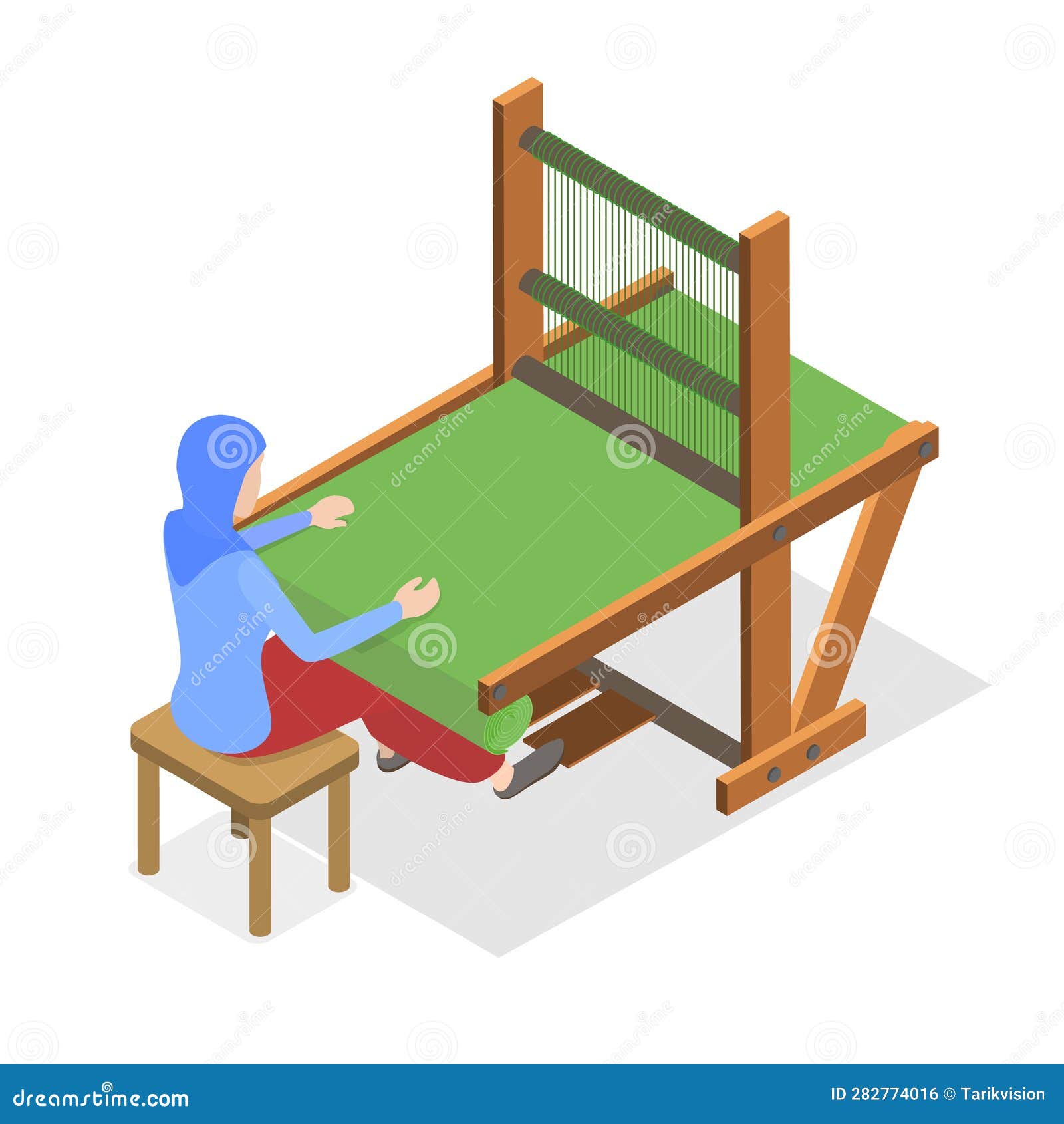 3D Isometric Flat Vector Conceptual Illustration of Weaver Stock Vector ...