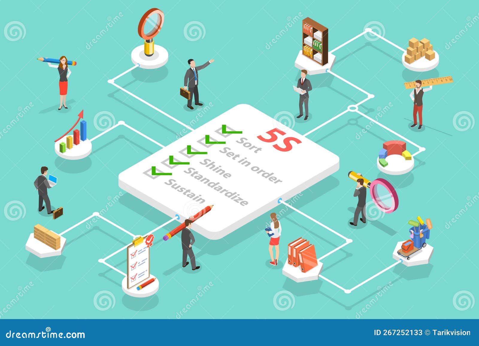 3D Isometric Flat Vector Conceptual Illustration of Workplace ... 3D Isometric Flat Vector Conceptual Illustration of Workplace ...