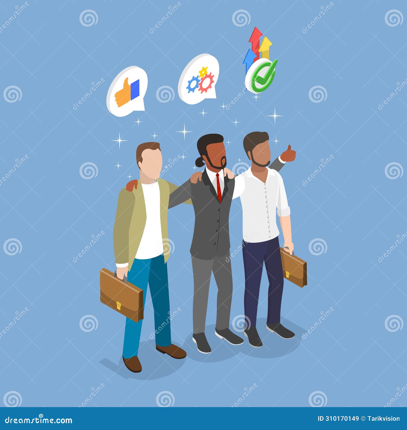 3D Isometric Flat Vector Illustration of Affiliation Motivation Stock ...