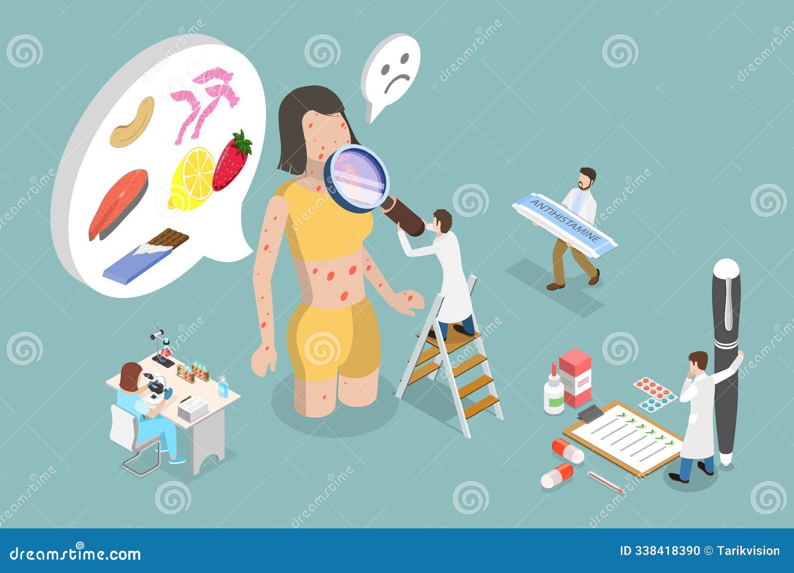 Allergic Symptoms. Infected Human Sneezing Infections Sick Asthma ...