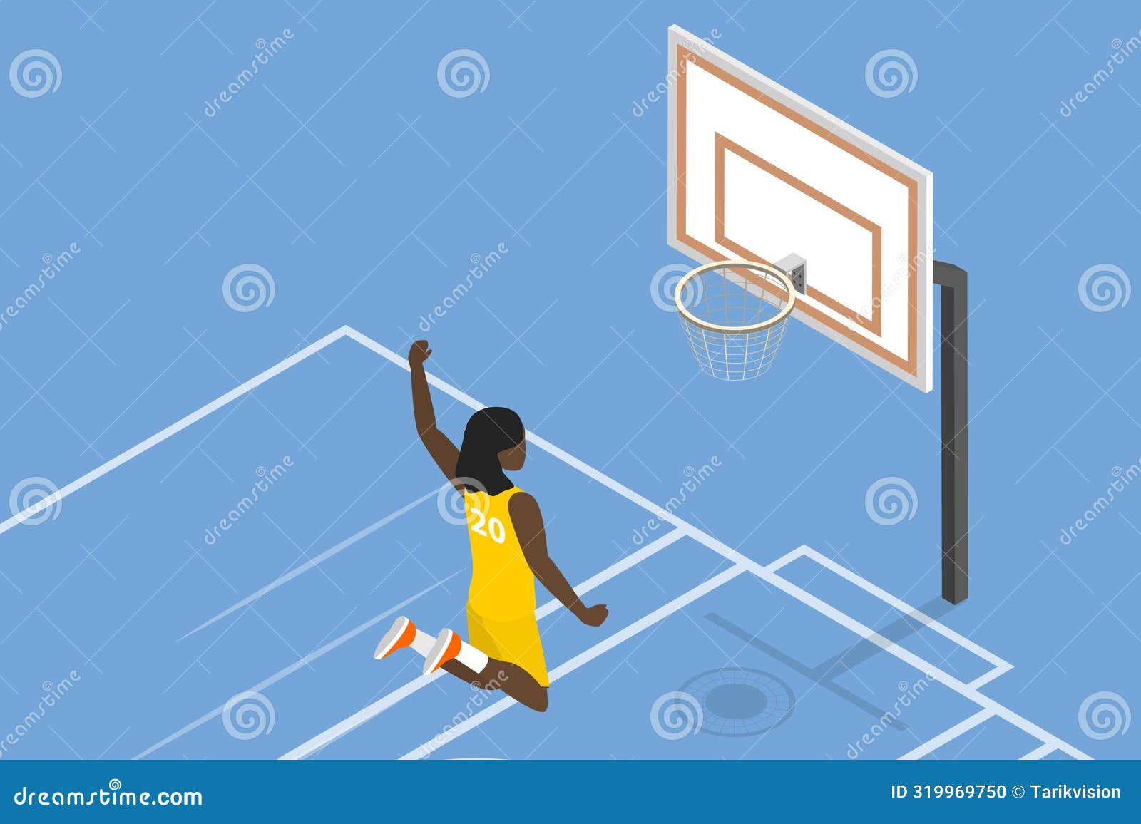 3D Isometric Flat Vector Illustration of Basketball Player Stock Vector ...