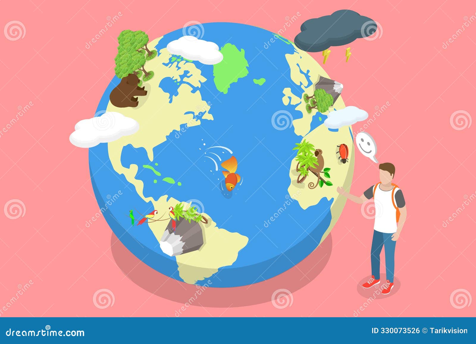3D Isometric Flat Vector Illustration of Biodiversity Stock Vector ...