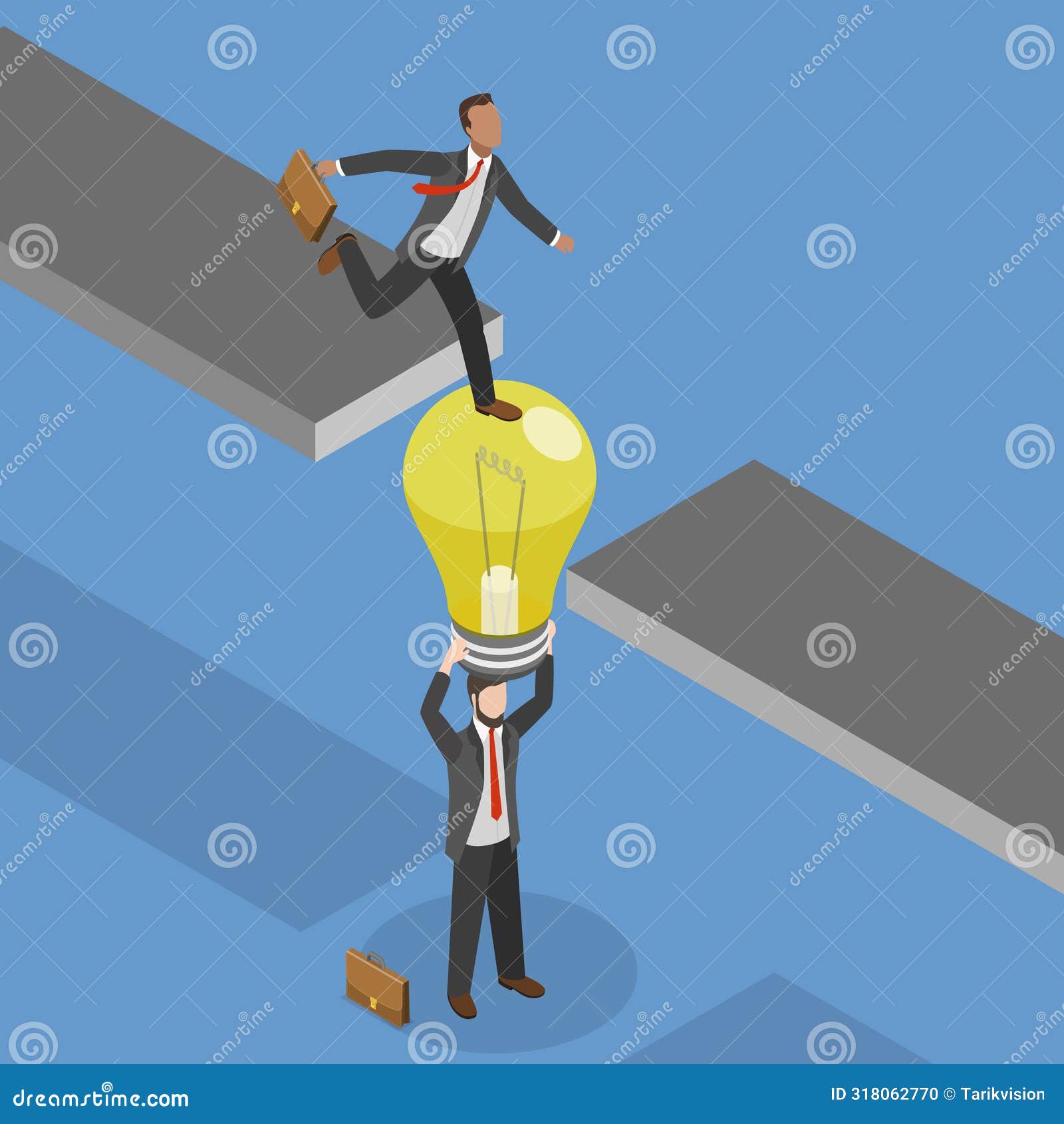 3D Isometric Flat Vector Illustration of Business Support and Teamwork ...