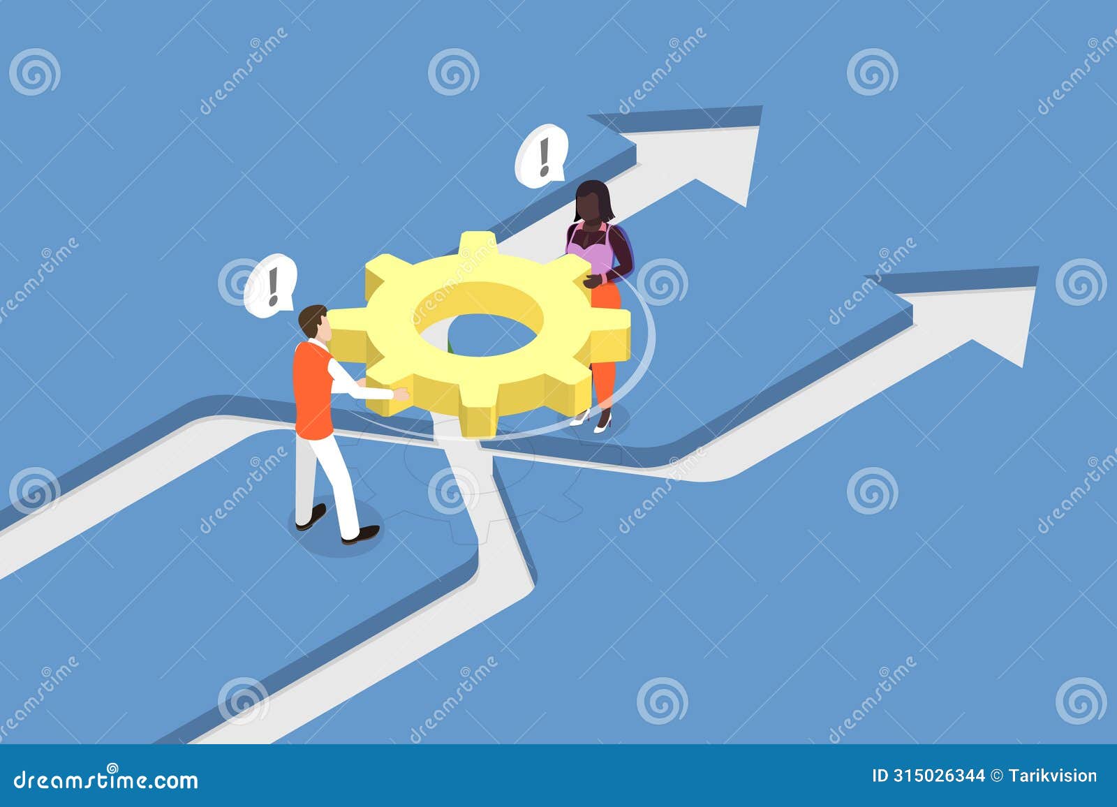 3D Isometric Flat Vector Illustration of Change Management Stock Vector ...