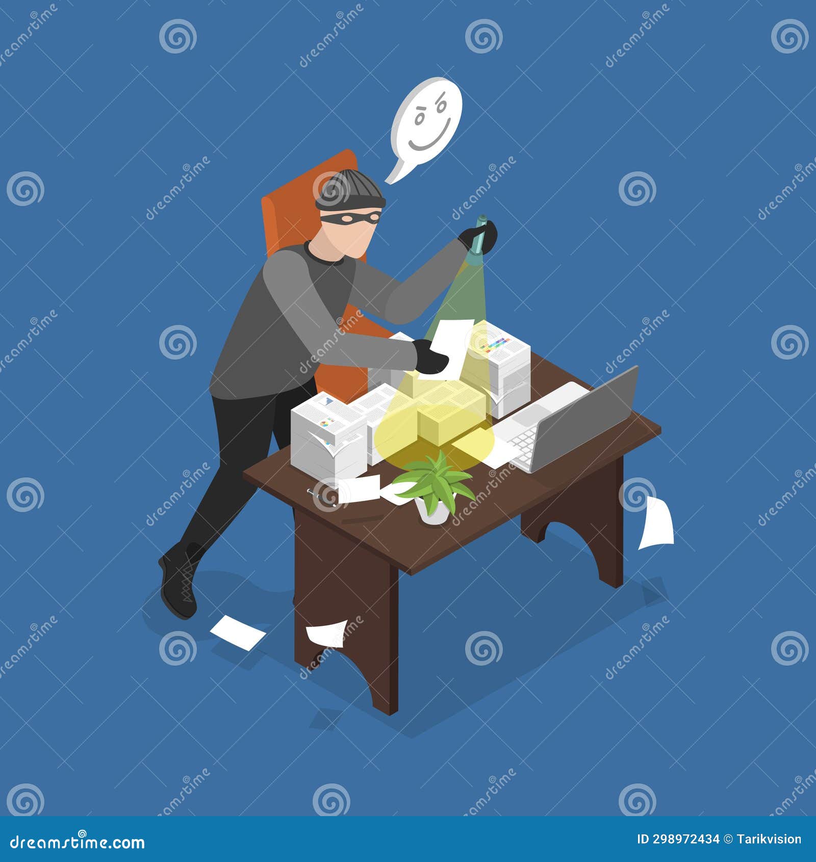 3D Isometric Flat Vector Illustration of Commercial Espionage Stock ...