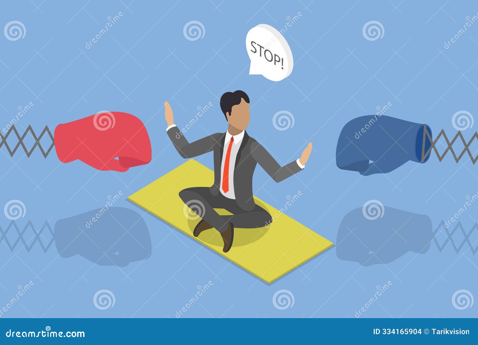 3D Isometric Flat Vector Illustration of Conflict Management Stock ...