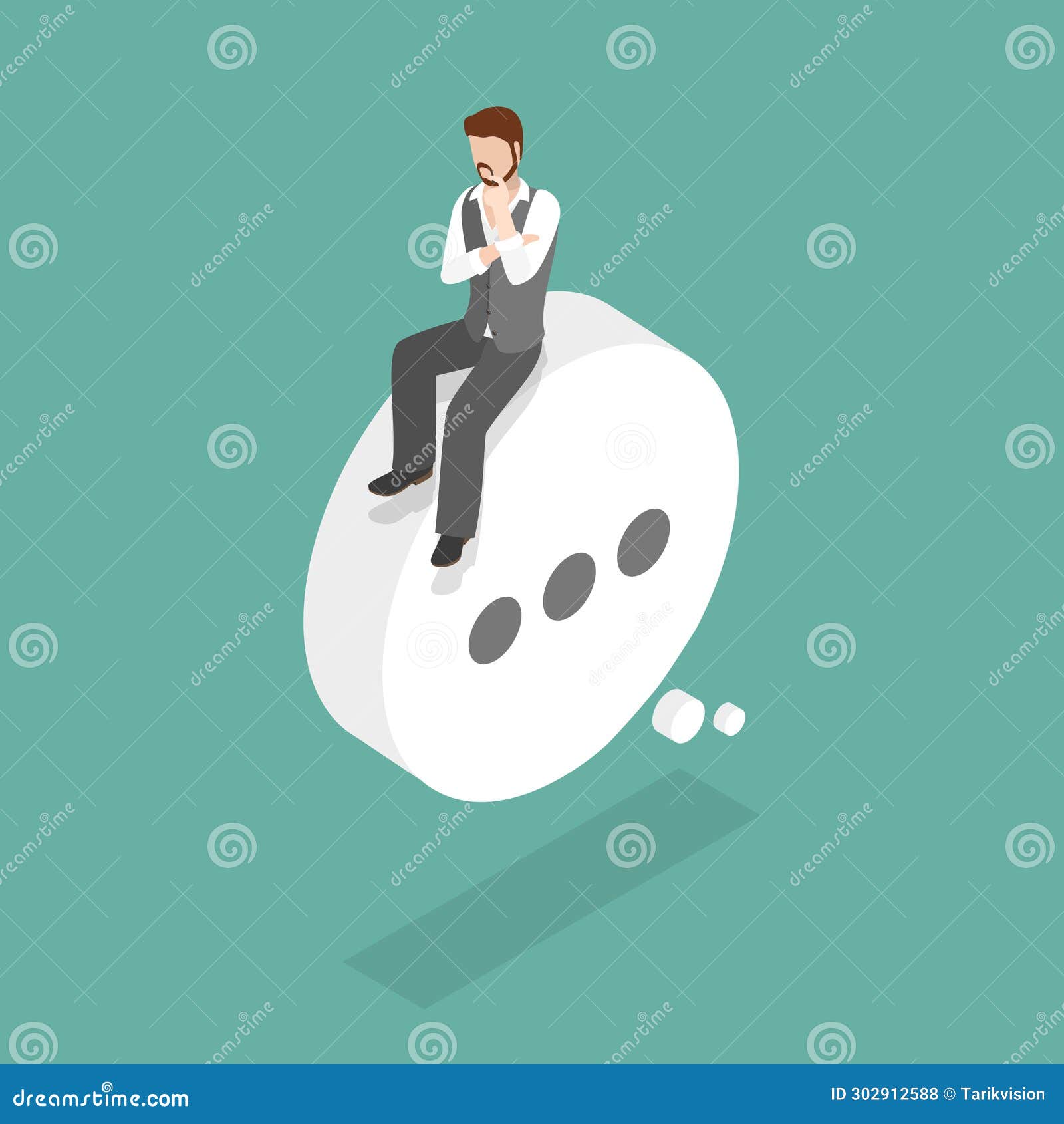 3D Isometric Flat Vector Illustration of Critical Thinking Stock Vector ...