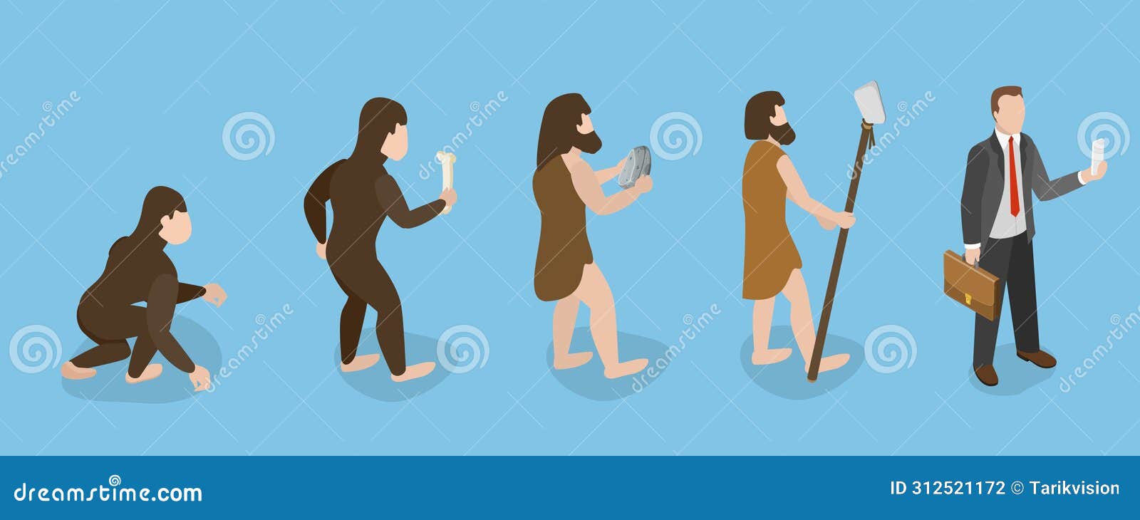 3D Isometric Flat Vector Illustration Of Darwin Theory | CartoonDealer ...