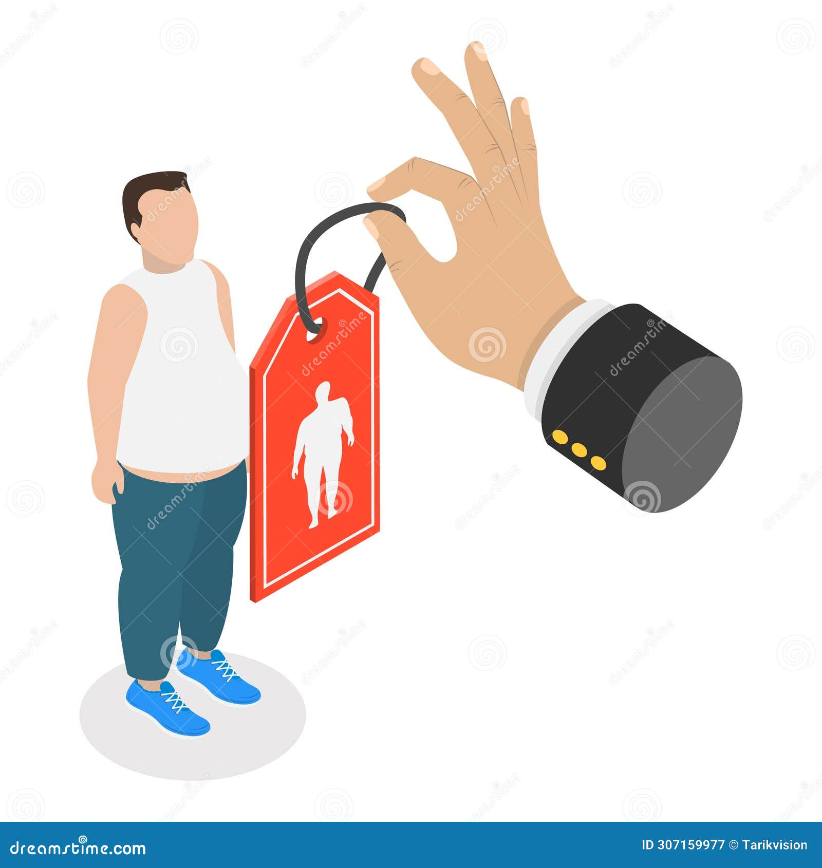 3D Isometric Flat Vector Illustration of Discrimination. Item 5 Stock ...
