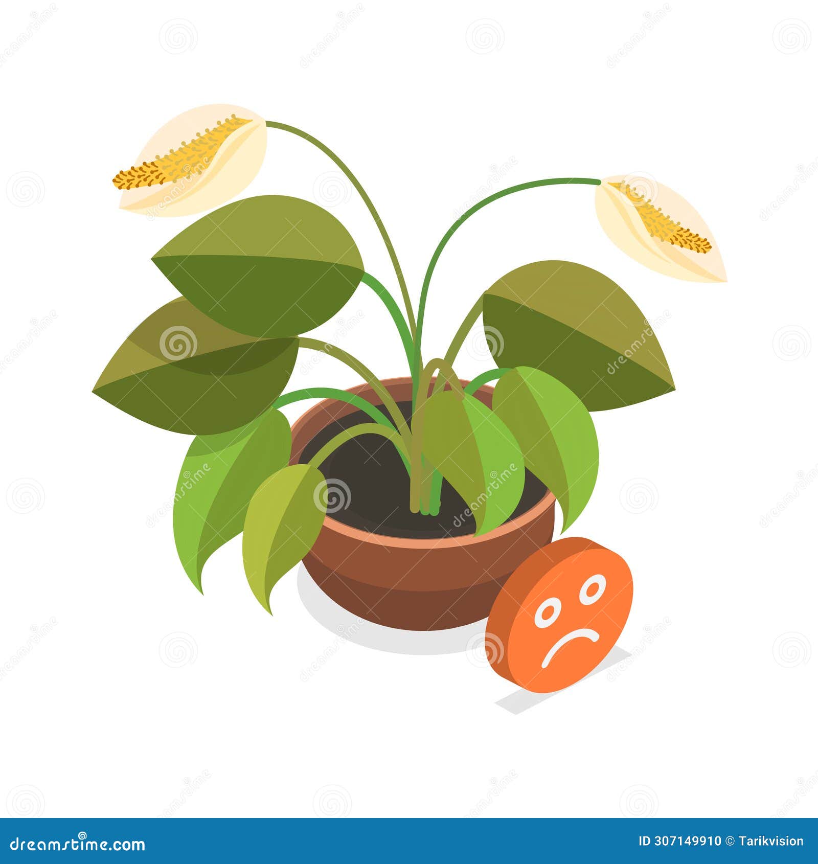 3D Isometric Flat Vector Illustration of Dying Plant. Item 2 Stock ...