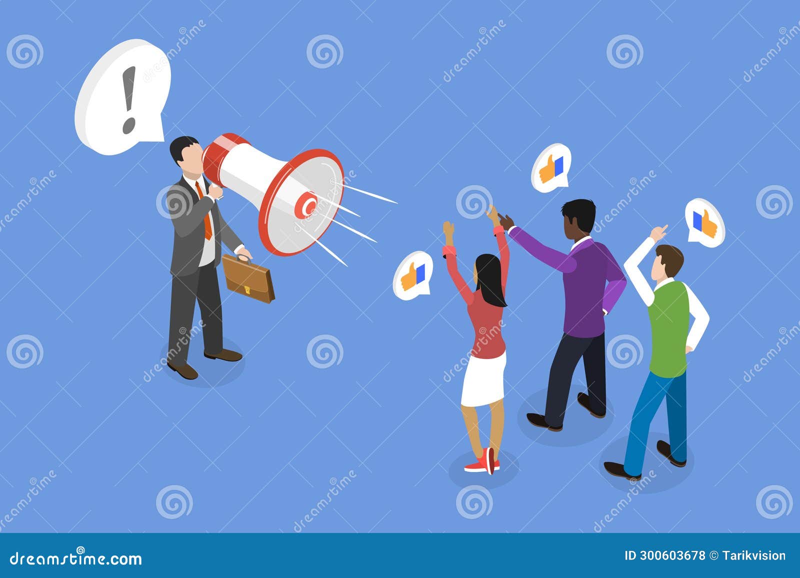 3D Isometric Flat Vector Illustration of Effective Communication Stock ...