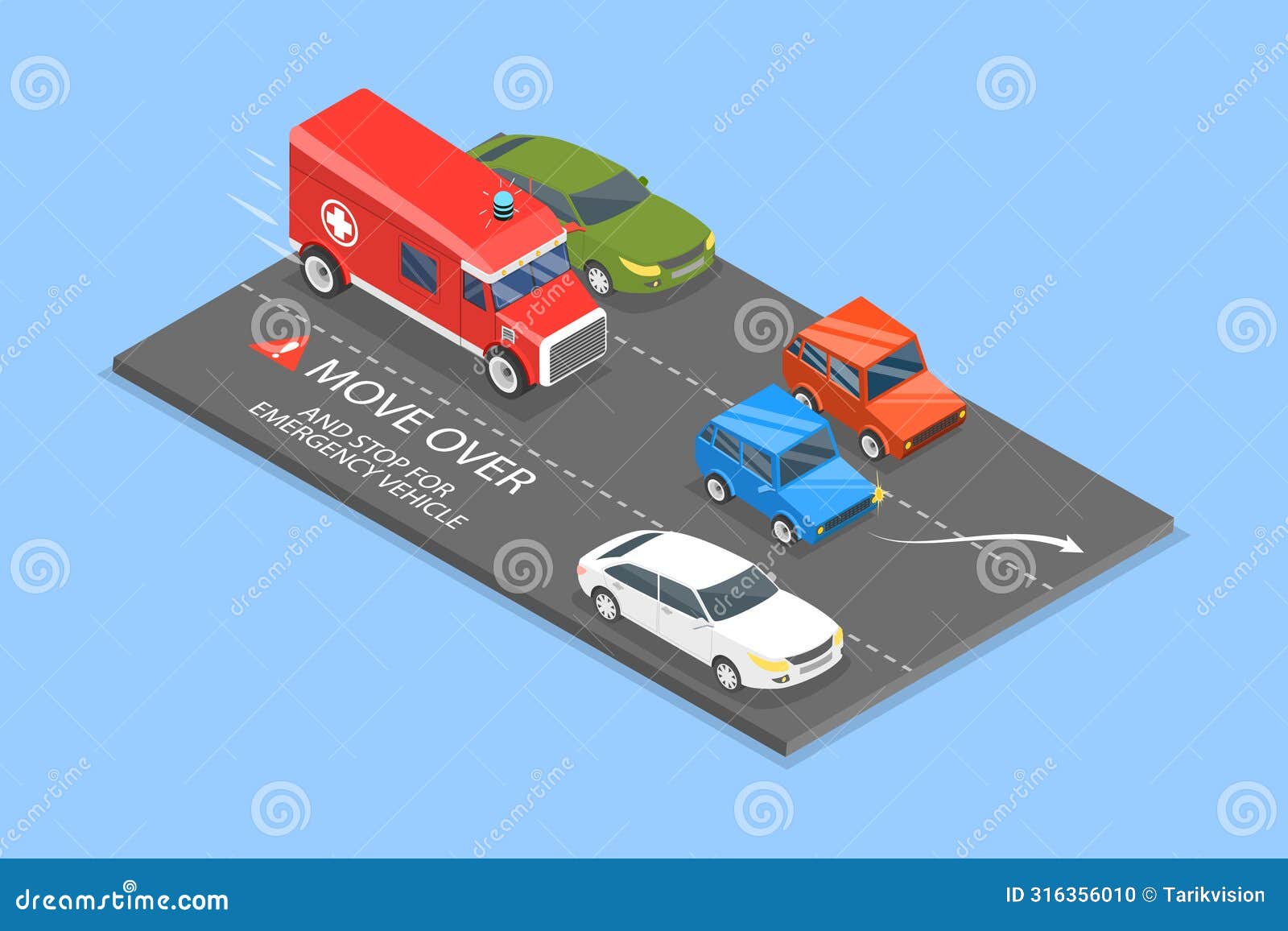 3D Isometric Flat Vector Illustration of Emergency Vehicle Stock ...