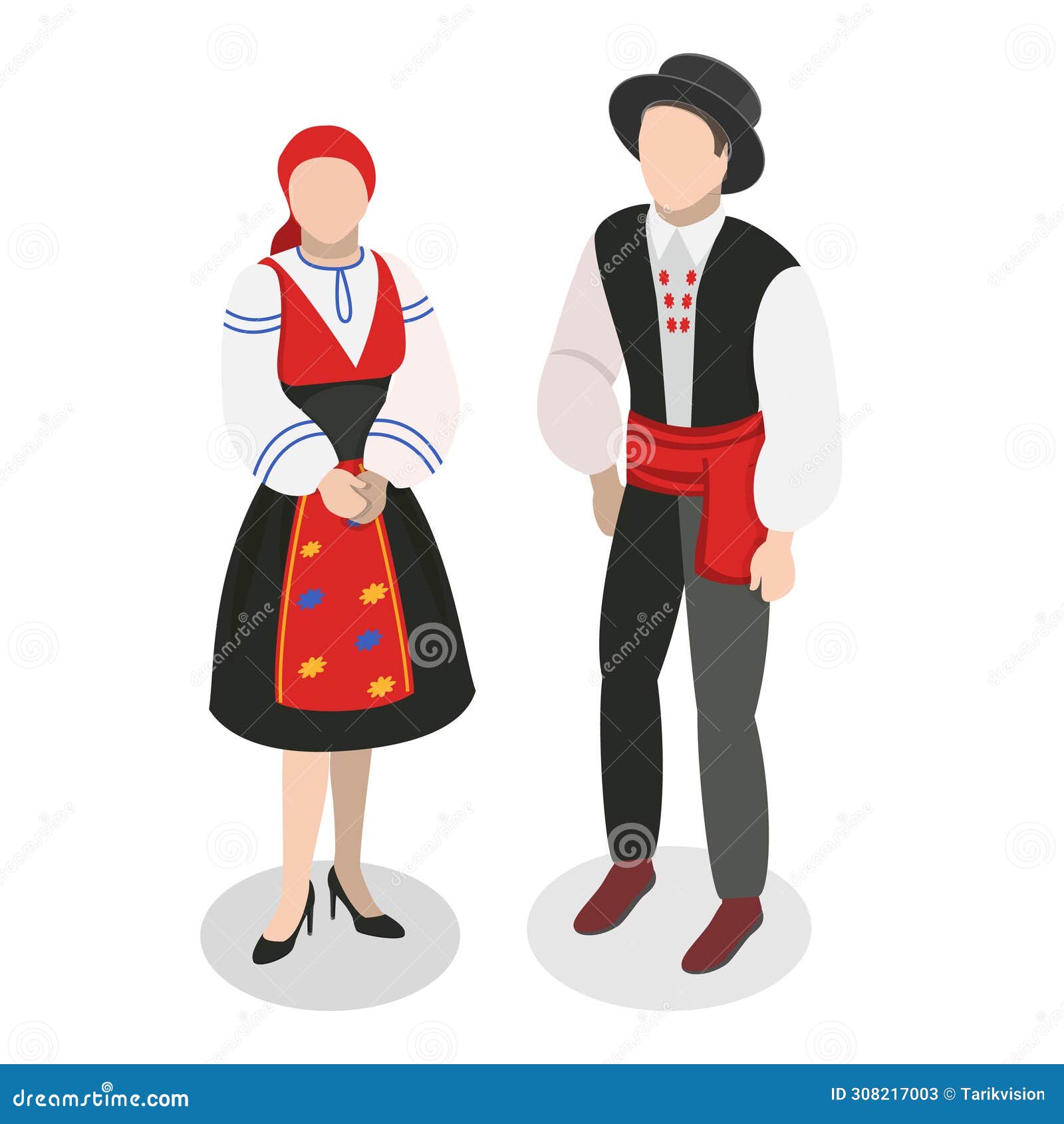 Europeans In National Dress. Cartoon Vector | CartoonDealer.com #122364507 Europeans In National Dress. Cartoon Vector | CartoonDealer.com #122364507