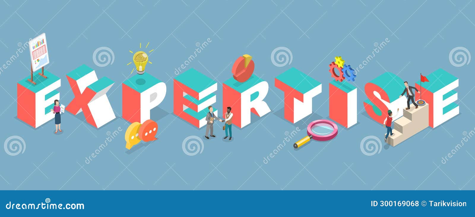 3D Isometric Flat Vector Illustration of Expertise Stock Vector ...