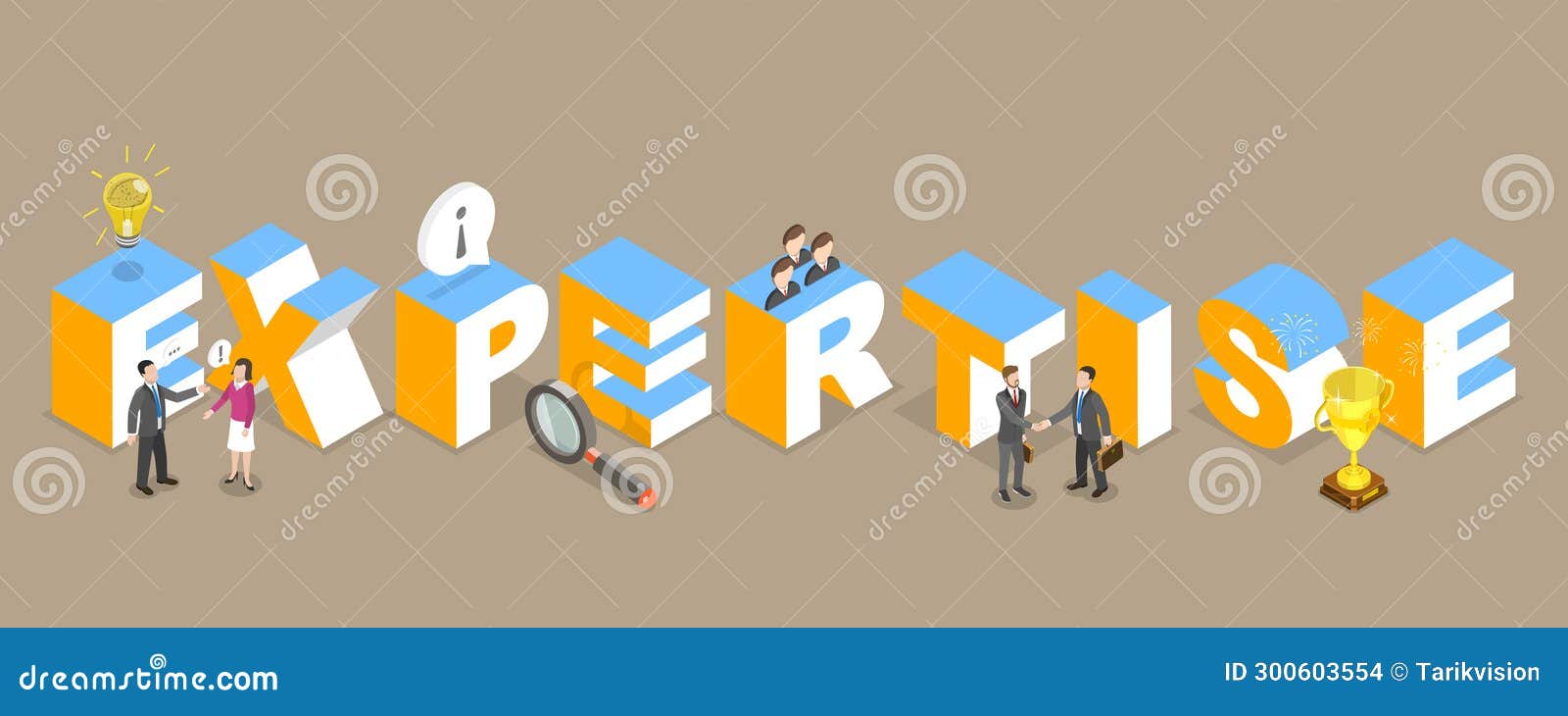 3D Isometric Flat Vector Illustration of Expertise Stock Illustration ...