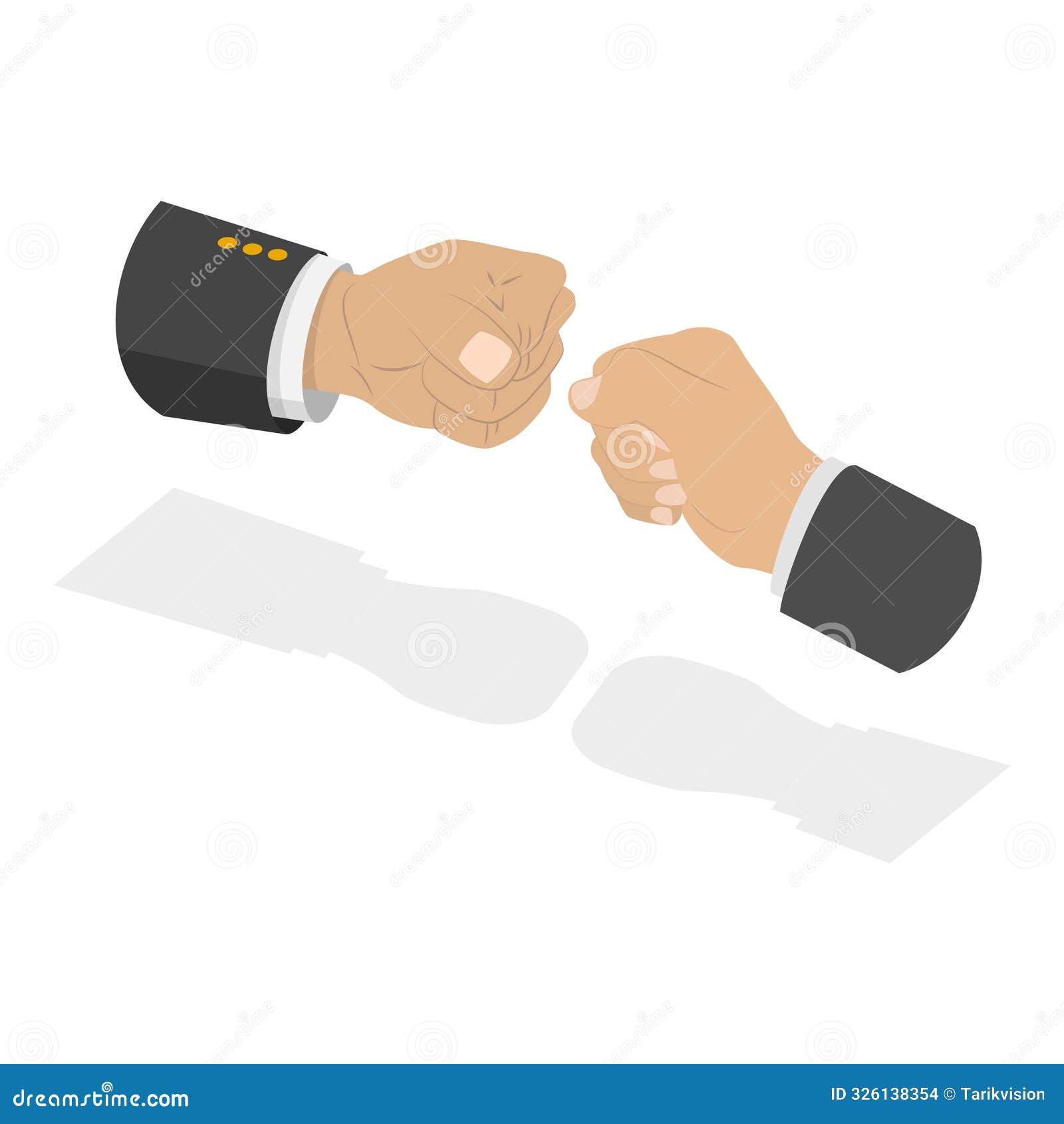 3D Isometric Flat Vector Illustration of Fists Bump Punch. Item 1 Stock ...