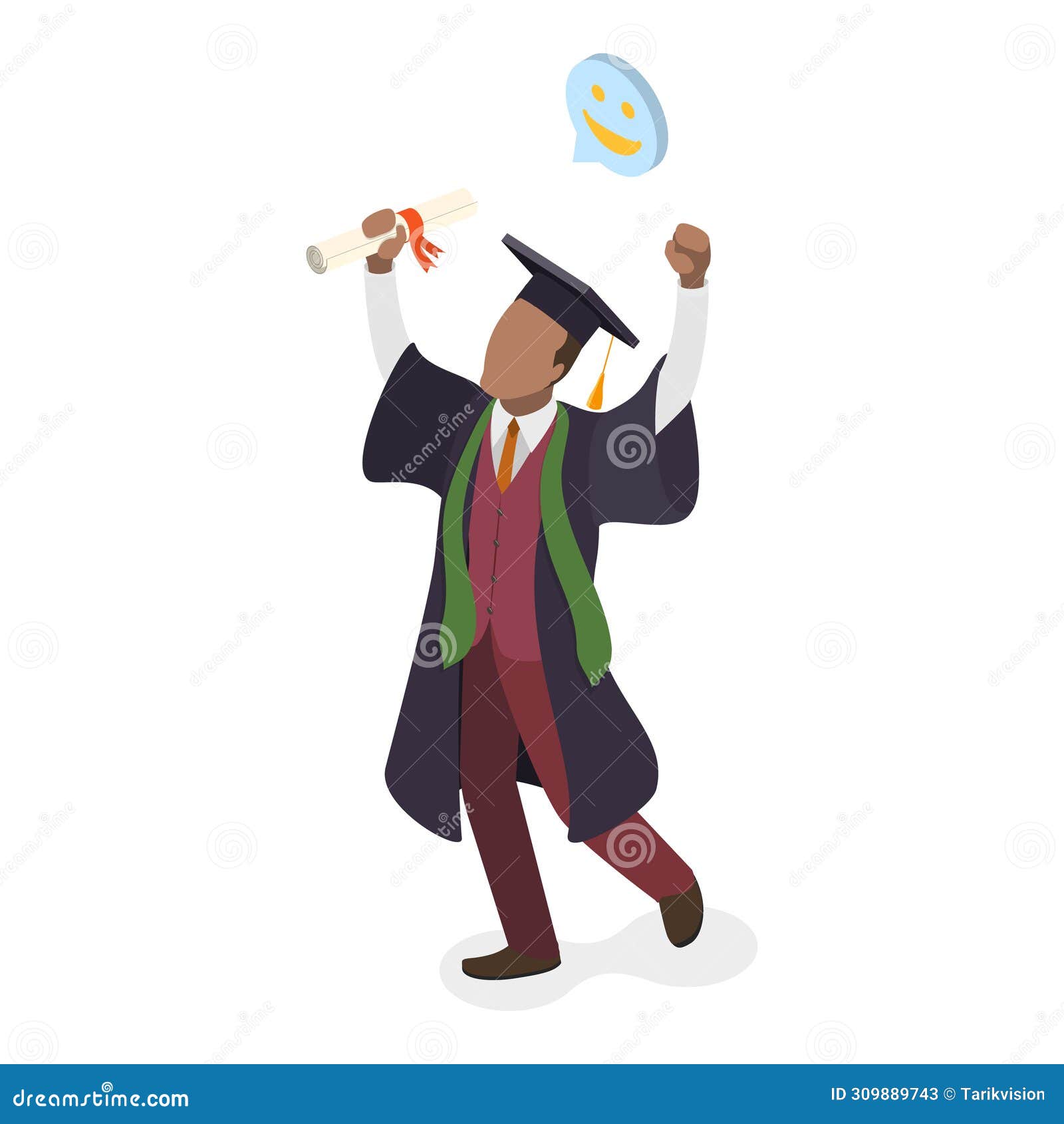 3D Isometric Flat Vector Illustration of Graduate People. Item 2 Stock ...