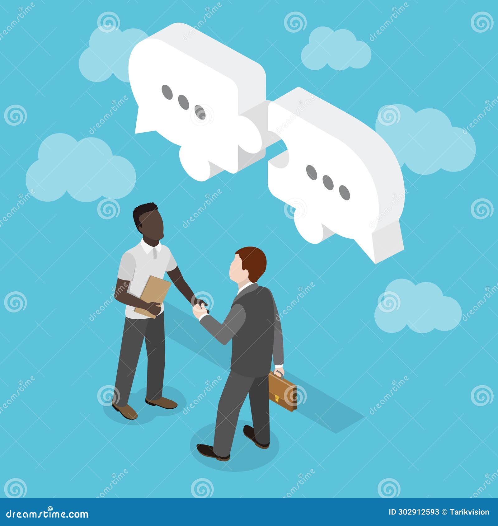 3D Isometric Flat Vector Illustration of Great Communication Skills ...