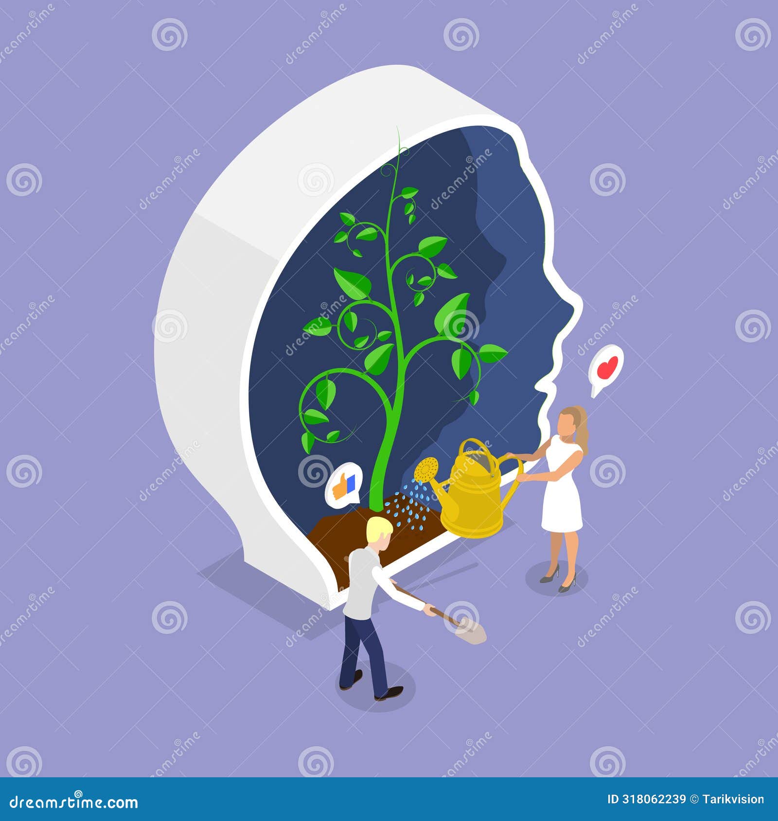 Flat Mindset Brain People Silhouette Logo Design Vector Illustration ...