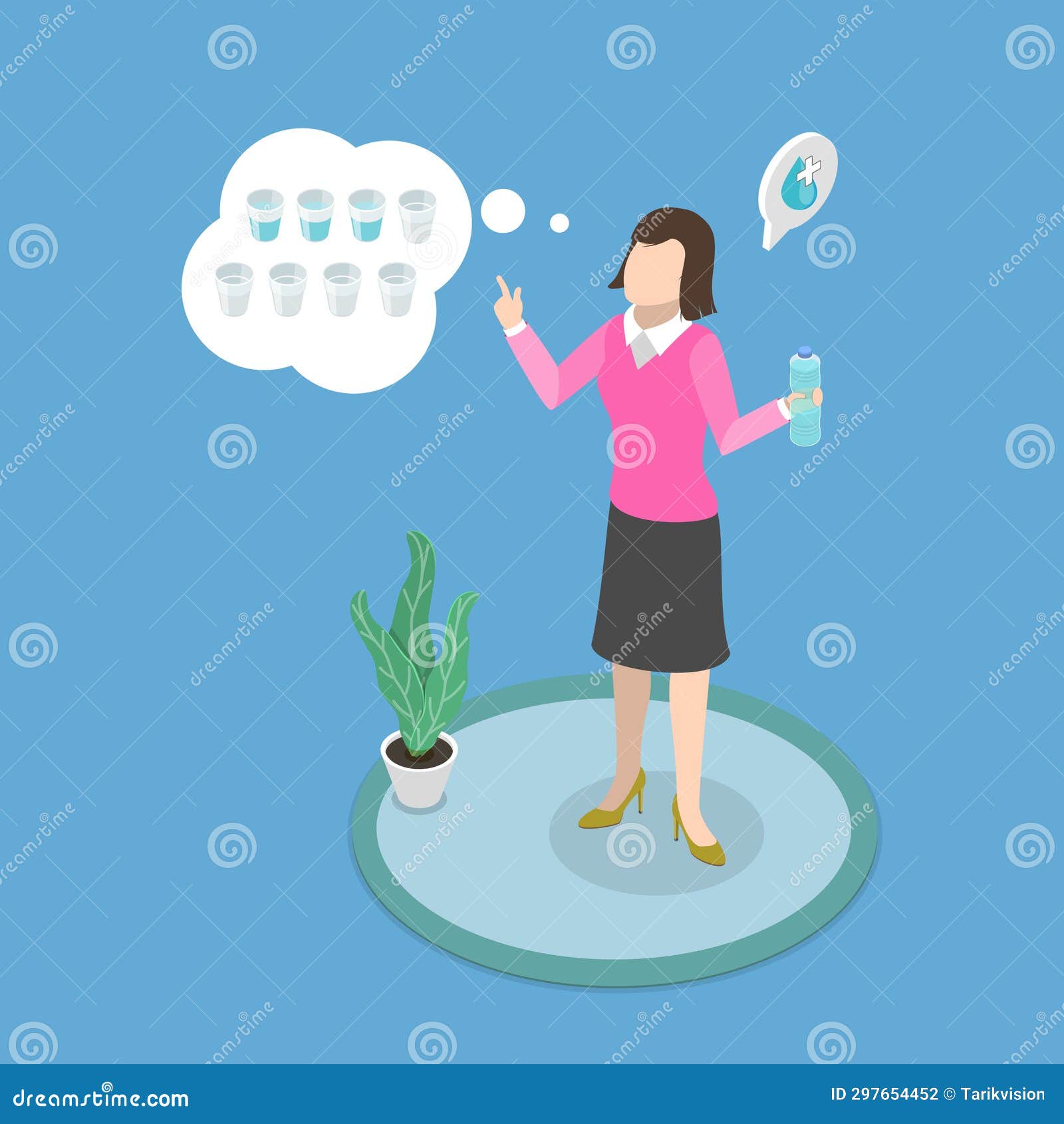 3D Isometric Flat Vector Illustration of Hydration Stock Illustration ...