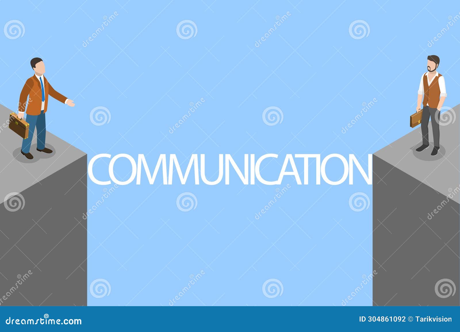 3D Isometric Flat Vector Illustration of Importance of Comunication ...