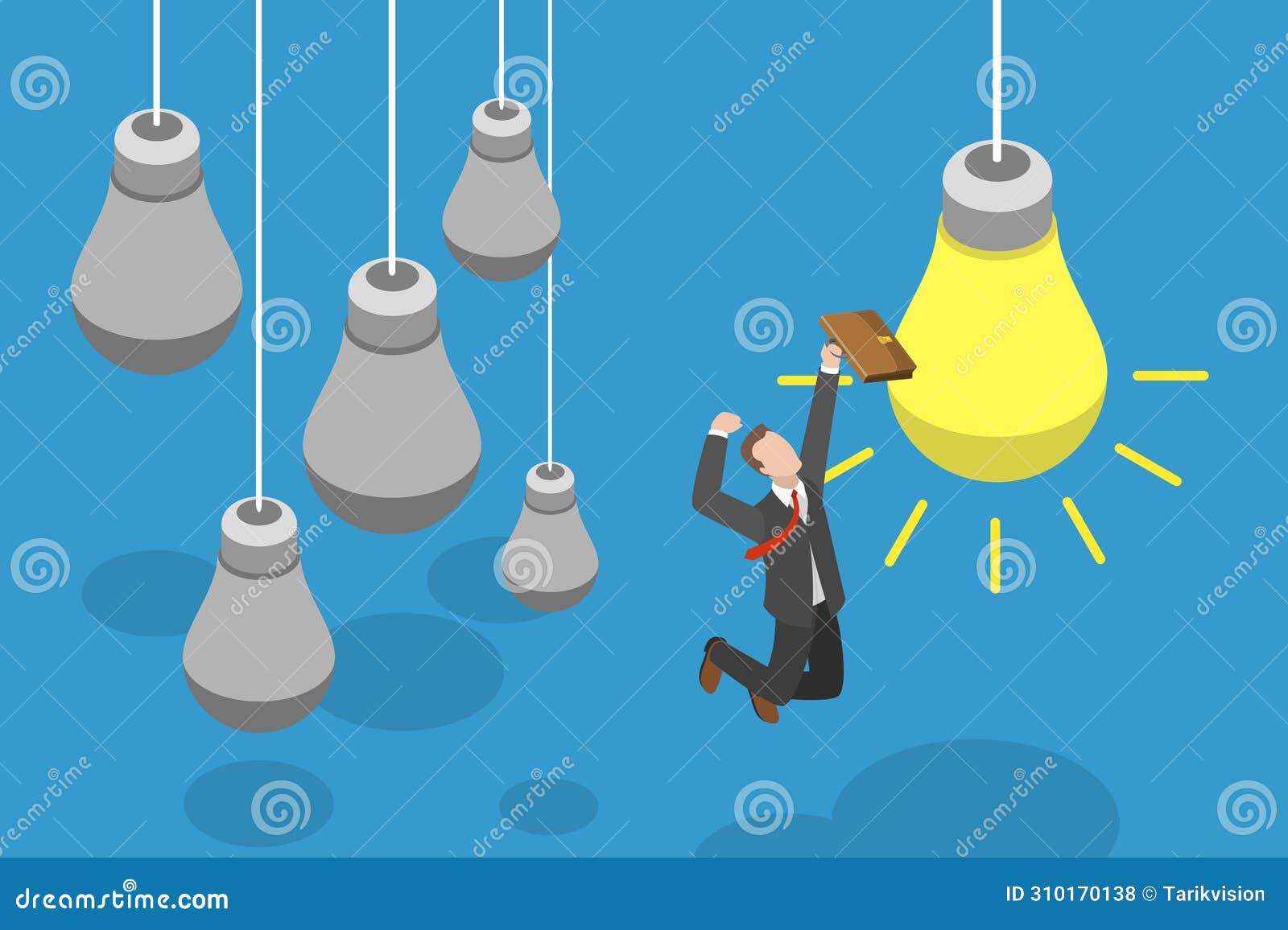 3D Isometric Flat Vector Illustration of Innovation Breakthrough Stock ...