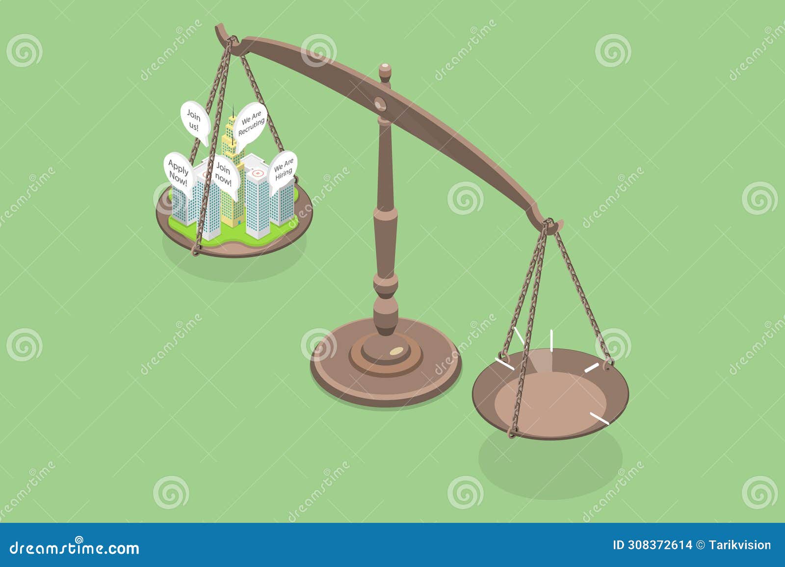 3D Isometric Flat Vector Illustration of Labor Shortage Stock Vector ...
