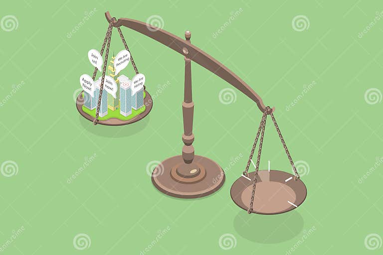 3D Isometric Flat Vector Illustration of Labor Shortage Stock Vector ...