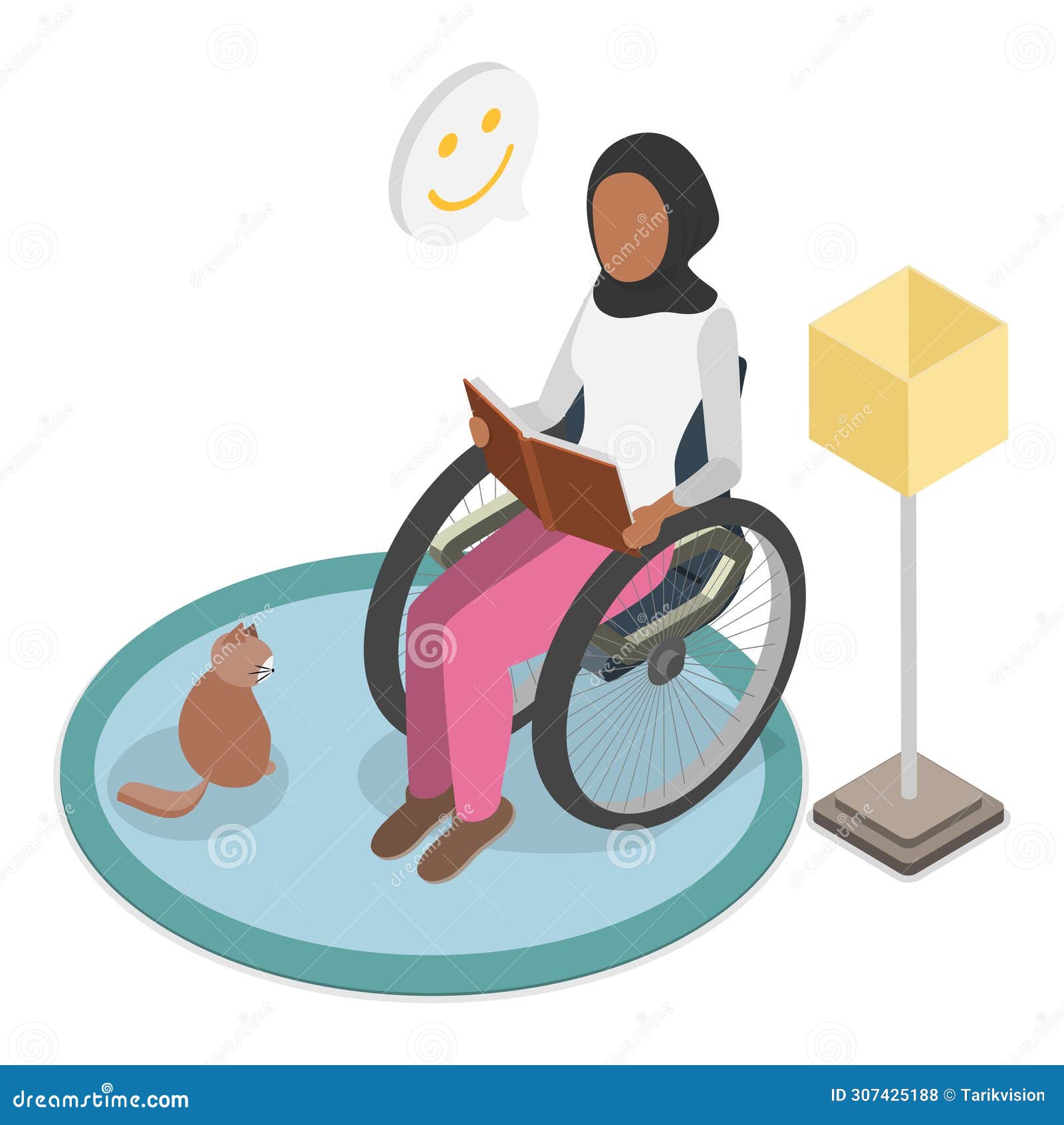 3D Isometric Flat Vector Illustration of Life with Disability. Item 4 ...
