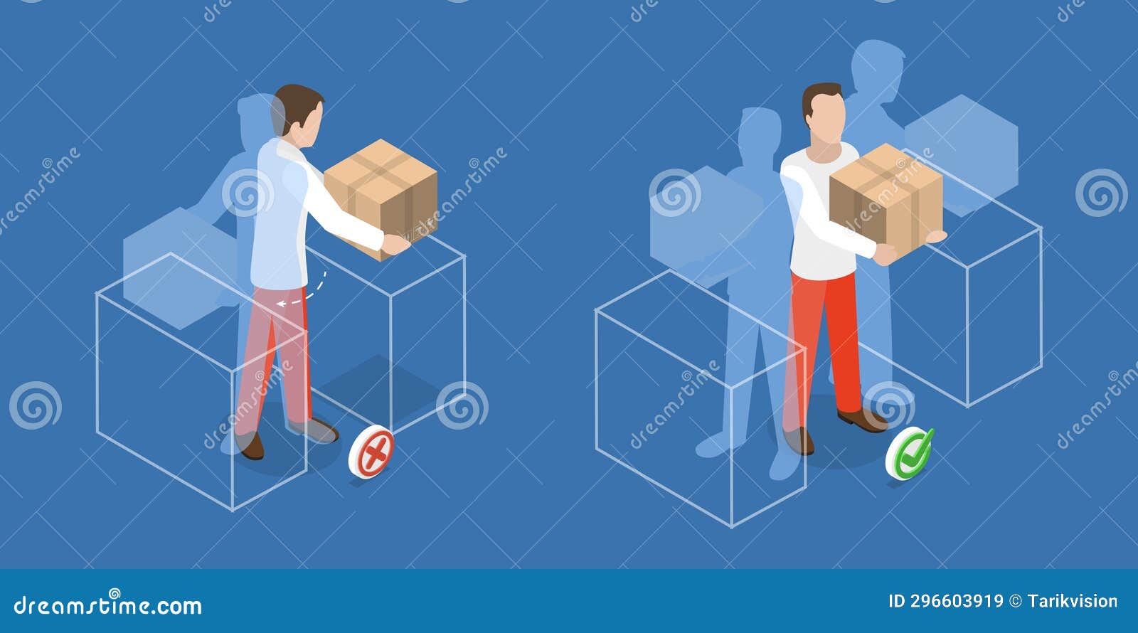 3D Isometric Flat Vector Illustration of Load Handling in Workplace ...