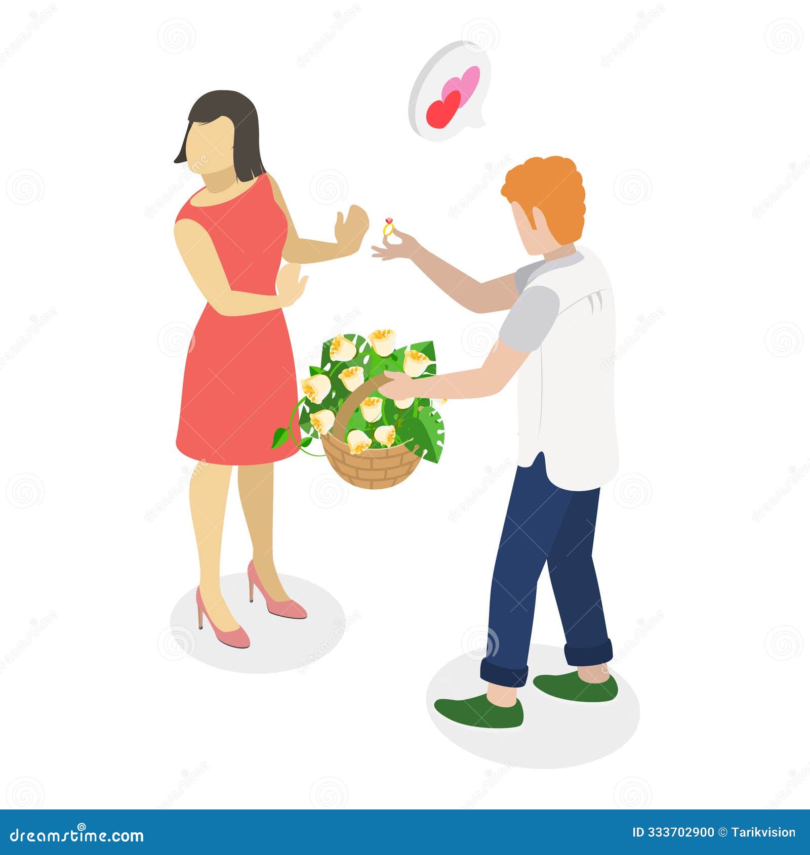 Proposal Rejection Moment Icon Vector Illustration | CartoonDealer.com ...