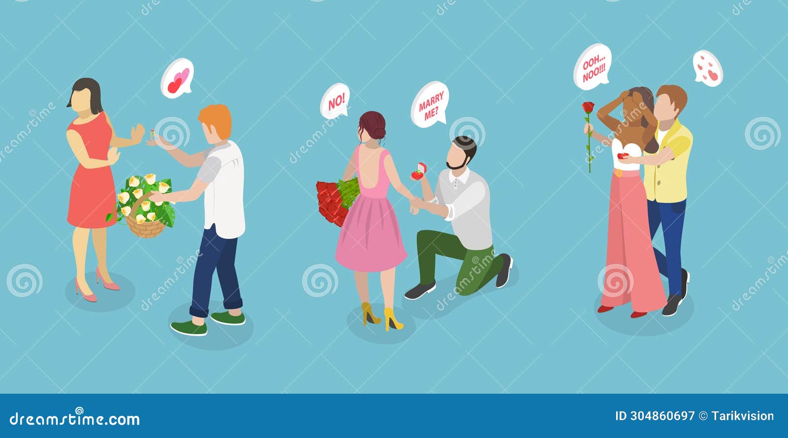 Proposal Rejection Moment Icon Vector Illustration | CartoonDealer.com ...