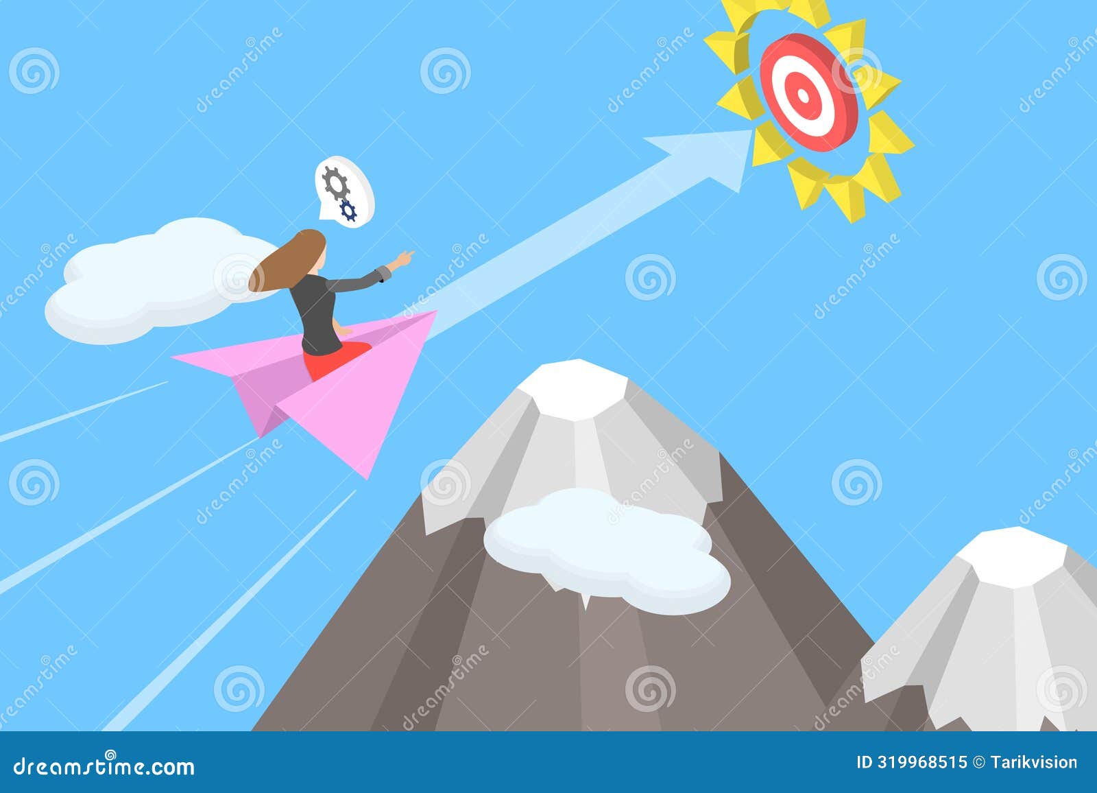 3D Isometric Flat Vector Illustration of Motivation Stock Vector ...