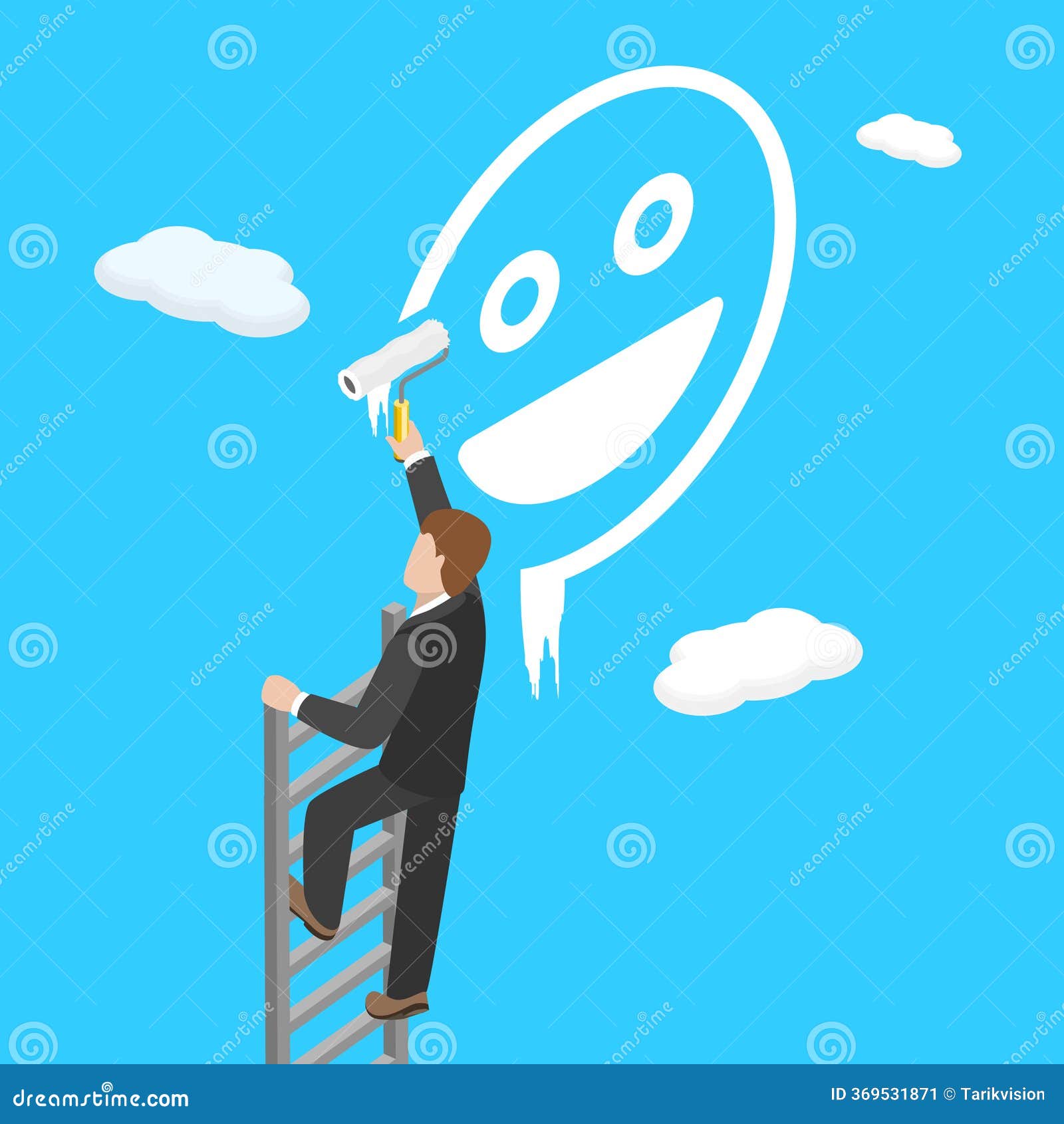 Optimistic Mindset, Positive Thinking Concept, Happy Person Holding Sun ...