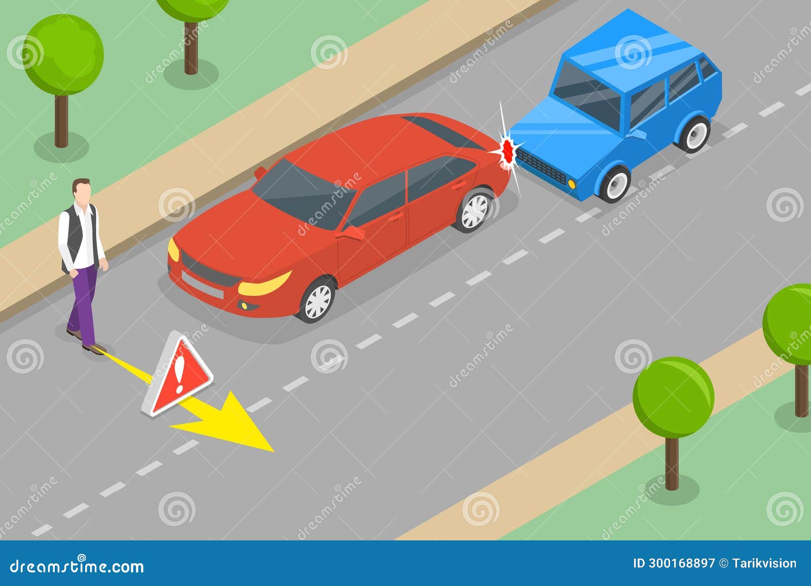 3D Isometric Flat Vector Illustration of Pedestrian Safety Rules Stock ...