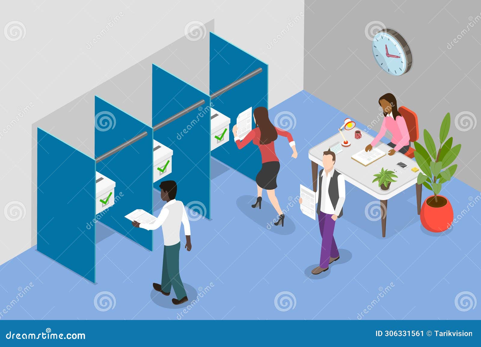 Election Polling Location Map Pins Voting Day Precincts 3d Illustration ...
