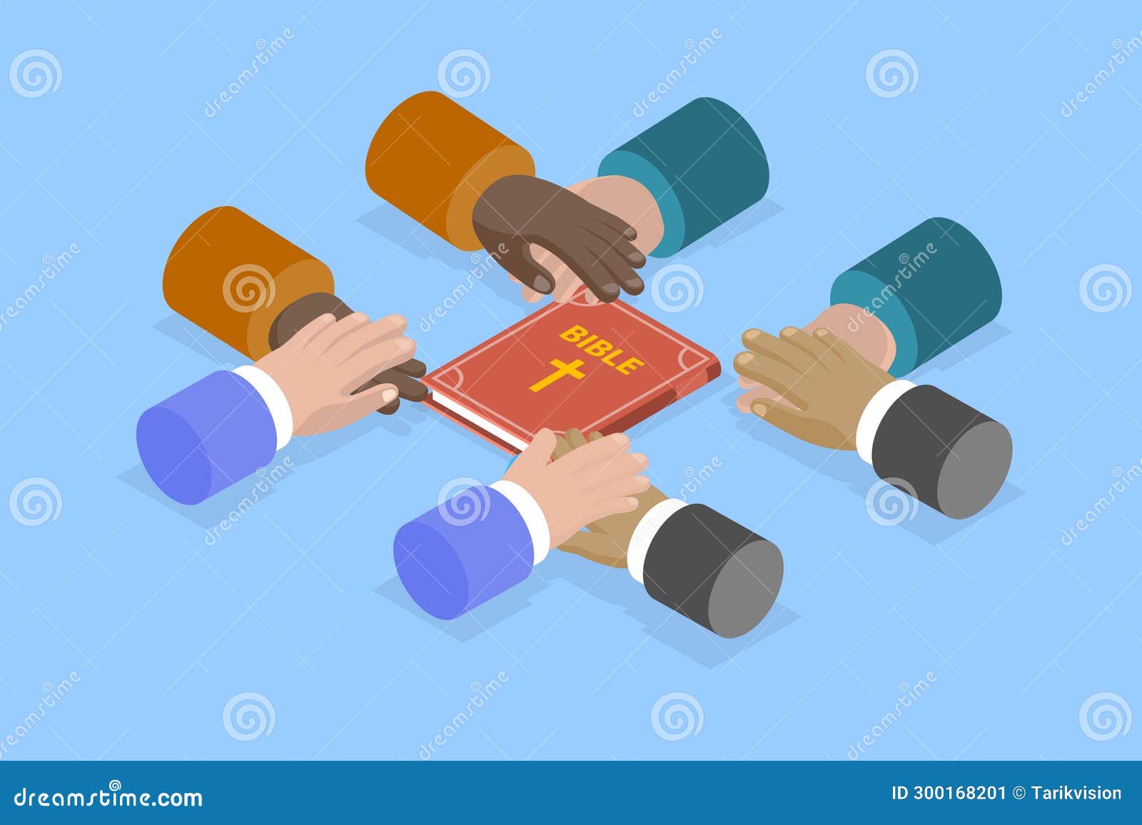 3D Isometric Flat Vector Illustration of Praying Stock Illustration ...
