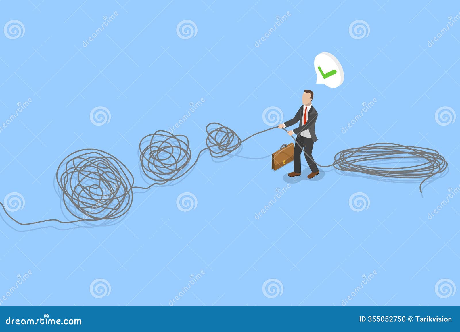 Simplification Process Tangled Lines. From Mess Transition To Clarity ...