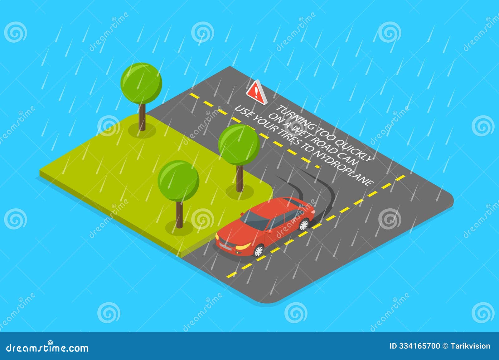 Slippery Road Sign, Abstract Wavy, Waving, Billowy And Undulating Lines ...