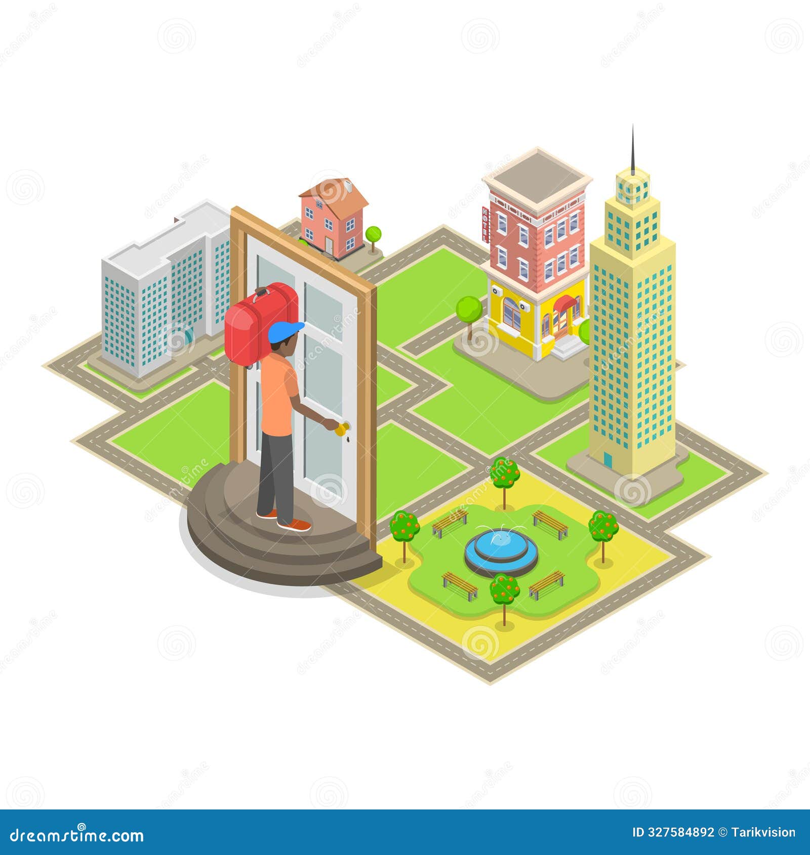 Residence Permit For Migration Set. Concept Of Getting License ...