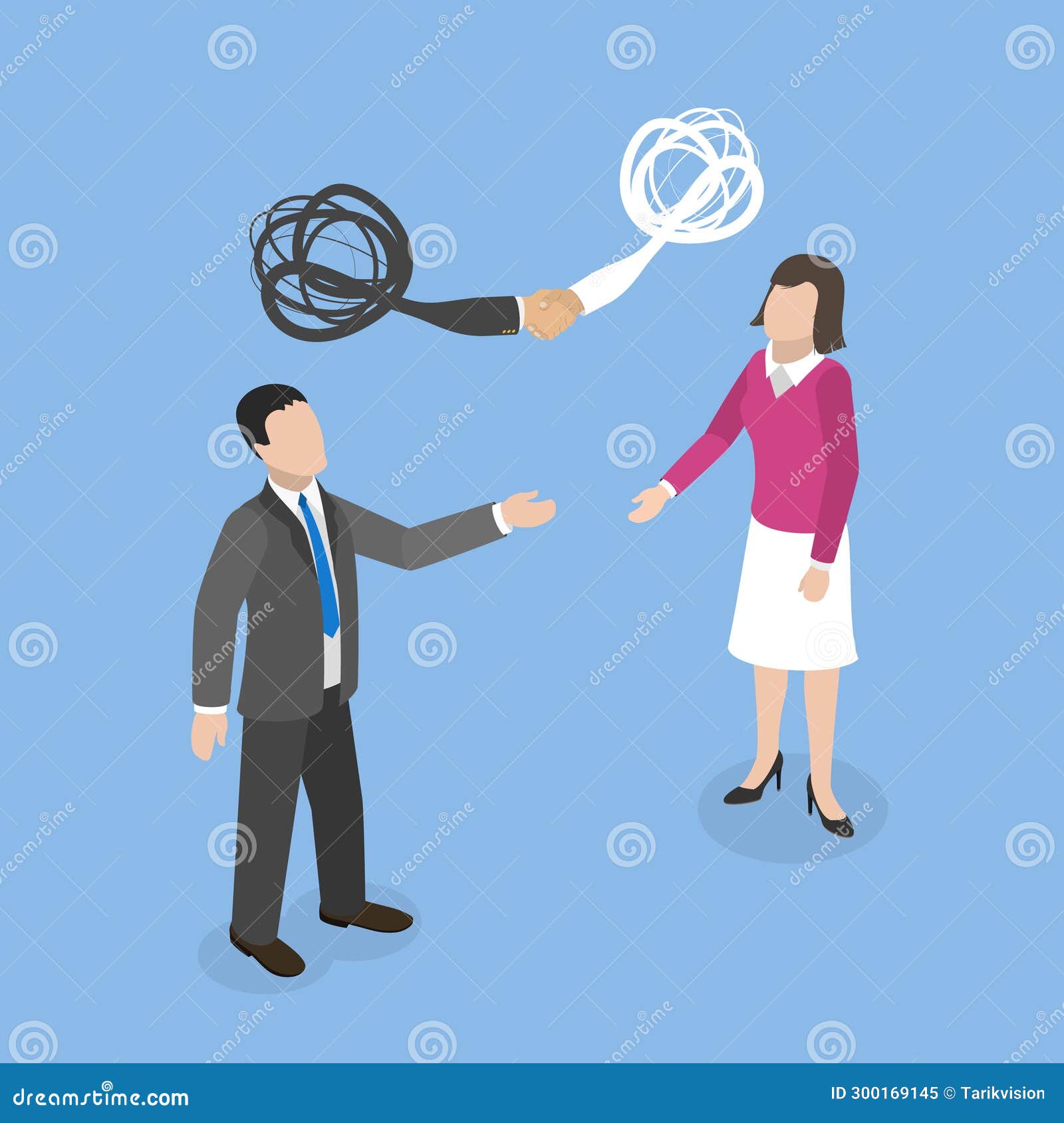 3D Isometric Flat Vector Illustration of Respect Different Opinion ...