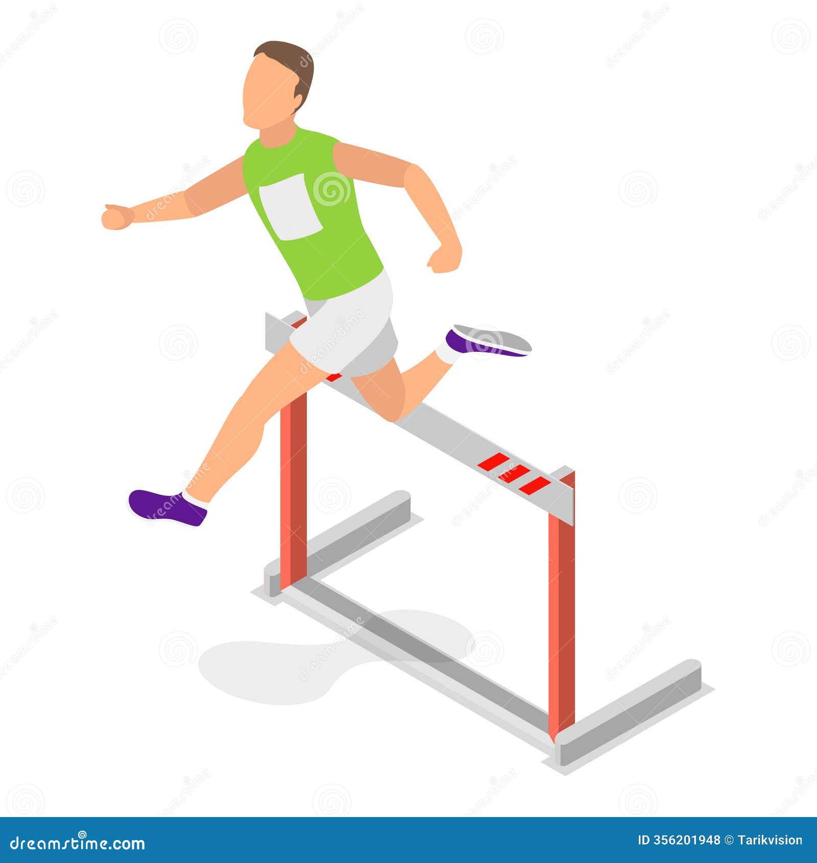 Running With Barrier. Vector Illustration | CartoonDealer.com #97502994