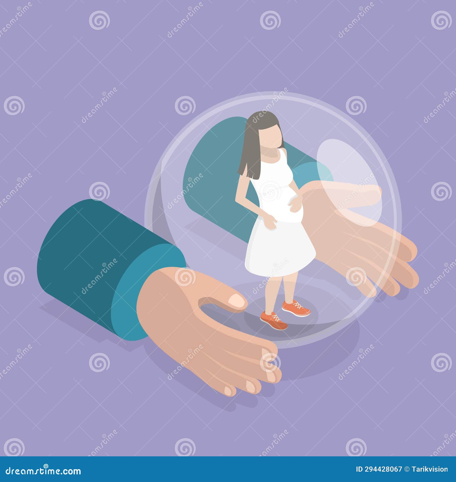 3D Isometric Flat Vector Illustration of Safety Bubble Stock Vector ...