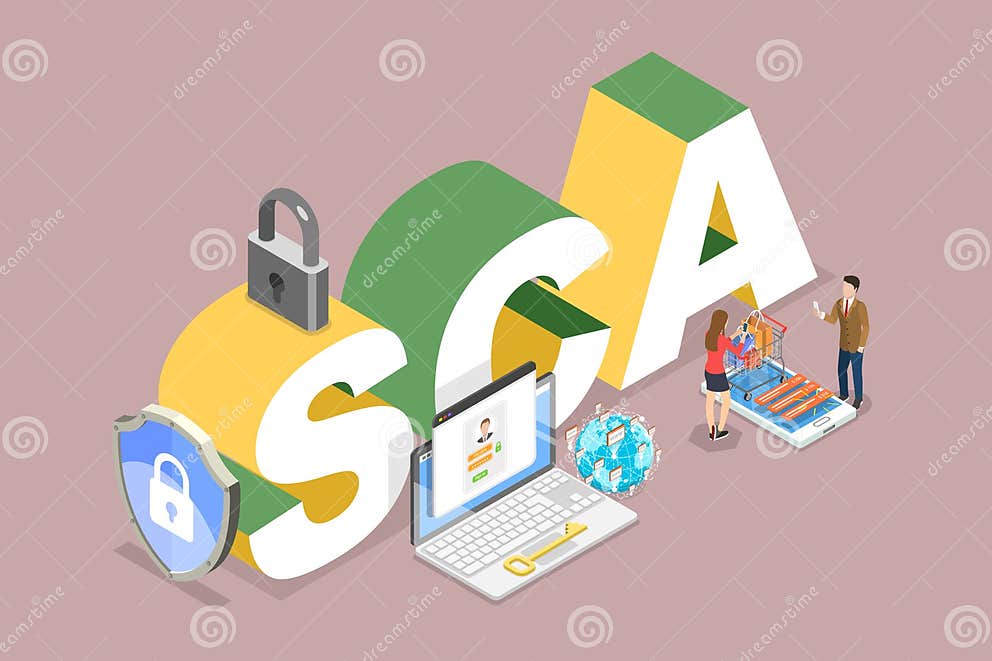 3D Isometric Flat Vector Illustration of SCA Stock Vector - Illustration of design, isometric ...