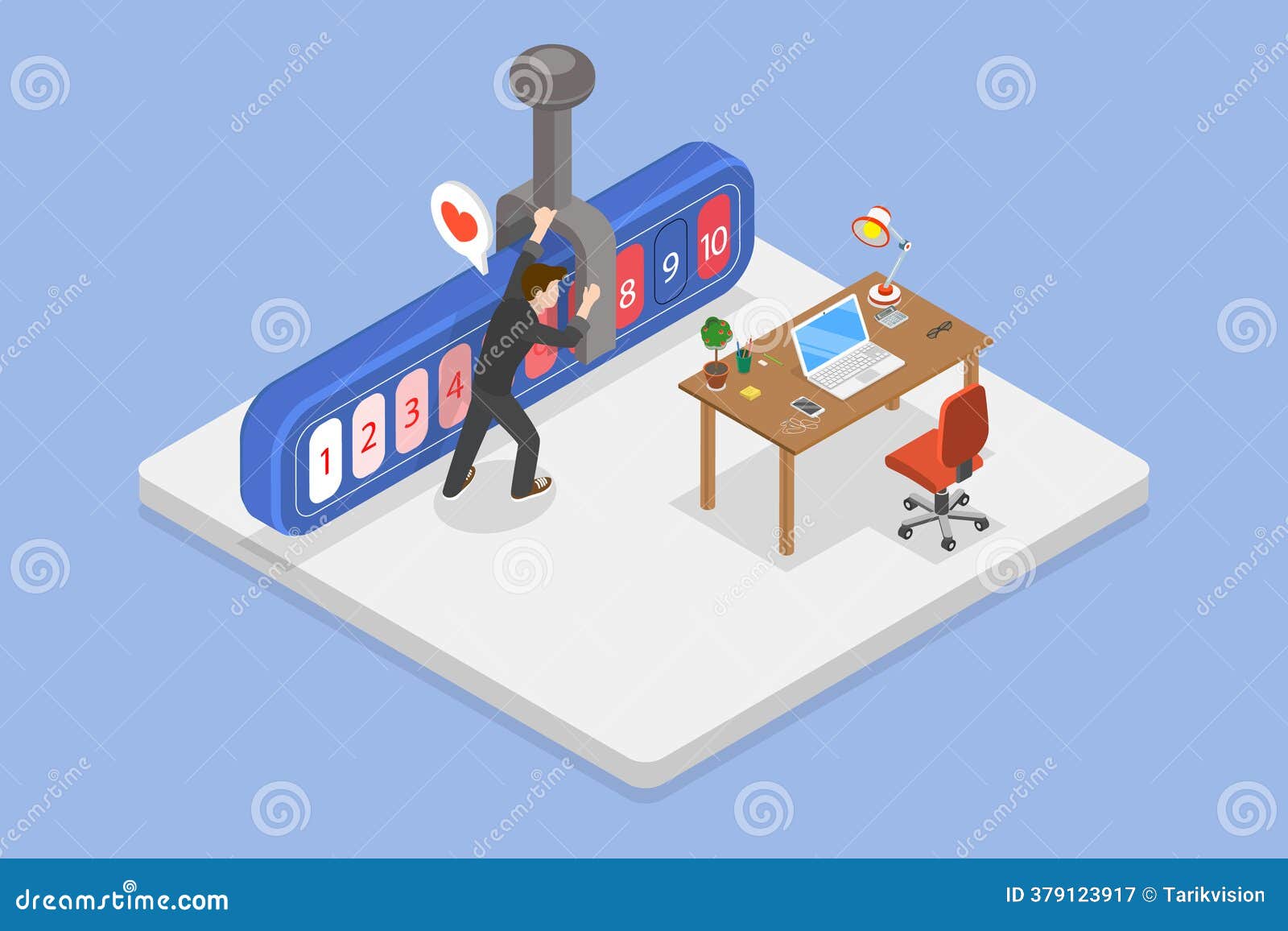 3D Isometric Flat Vector Illustration Of Self Assessment | CartoonDealer.com #379123917