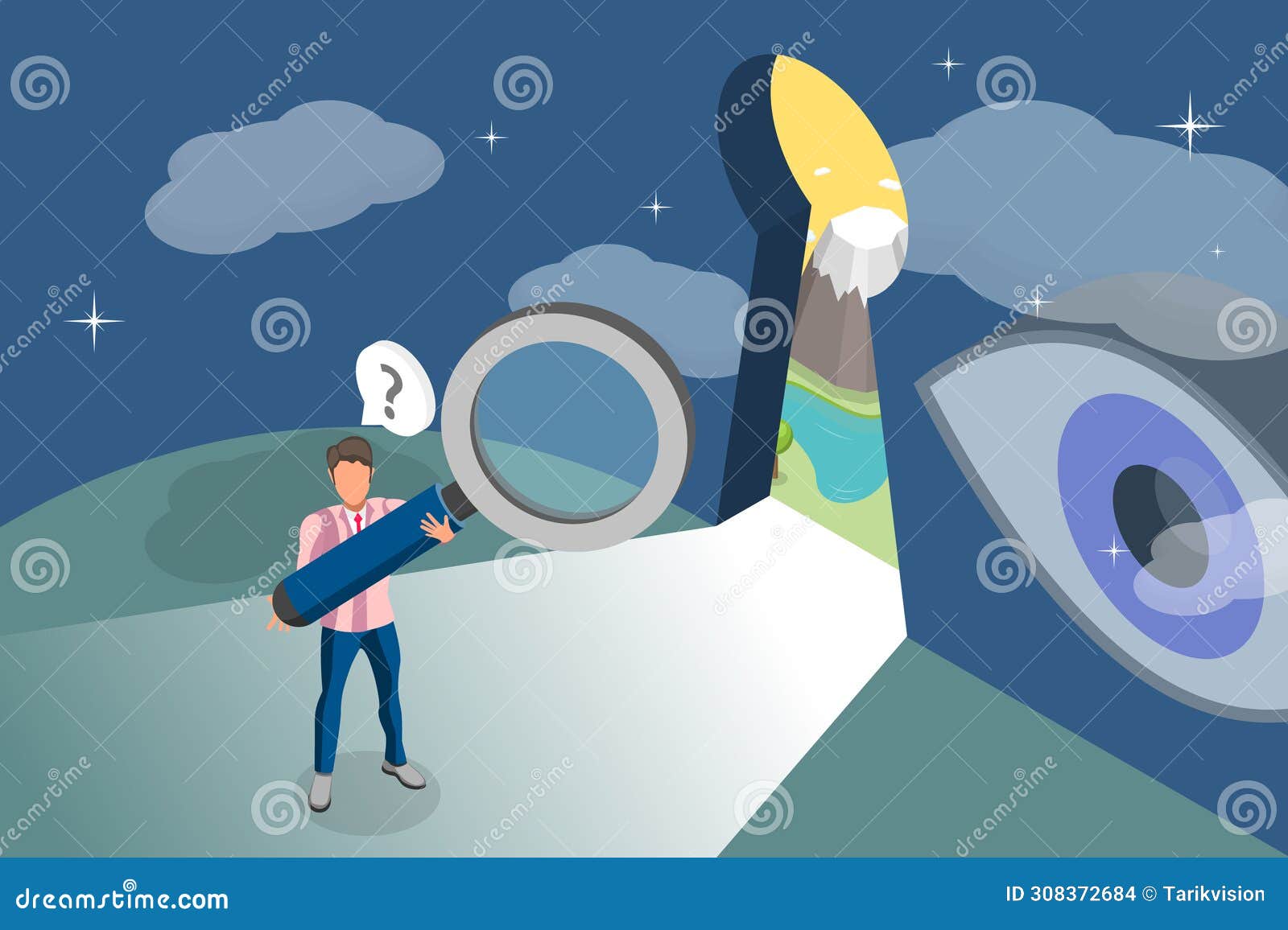 3D Isometric Flat Vector Illustration of Self Discovery Stock Vector ...